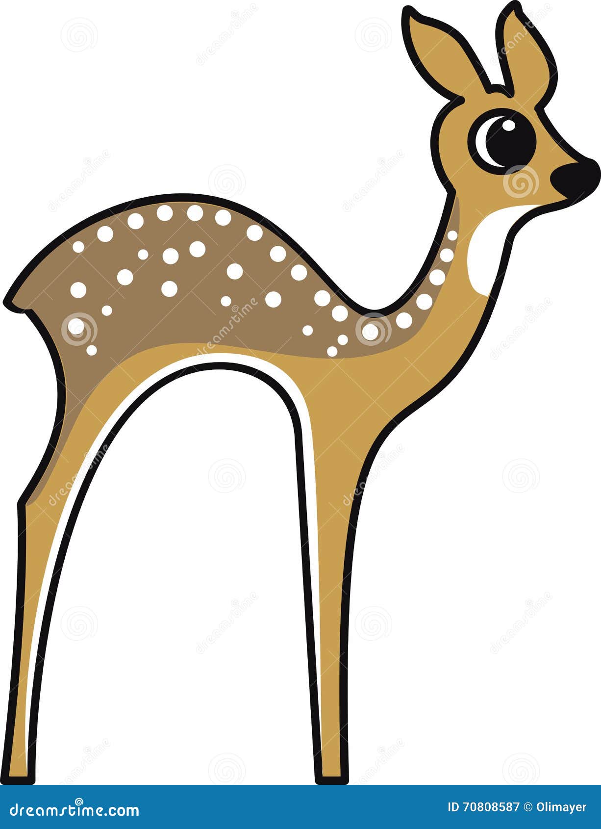 Vector Illustration of a Bambi Stock Vector - Illustration of wildlife ...