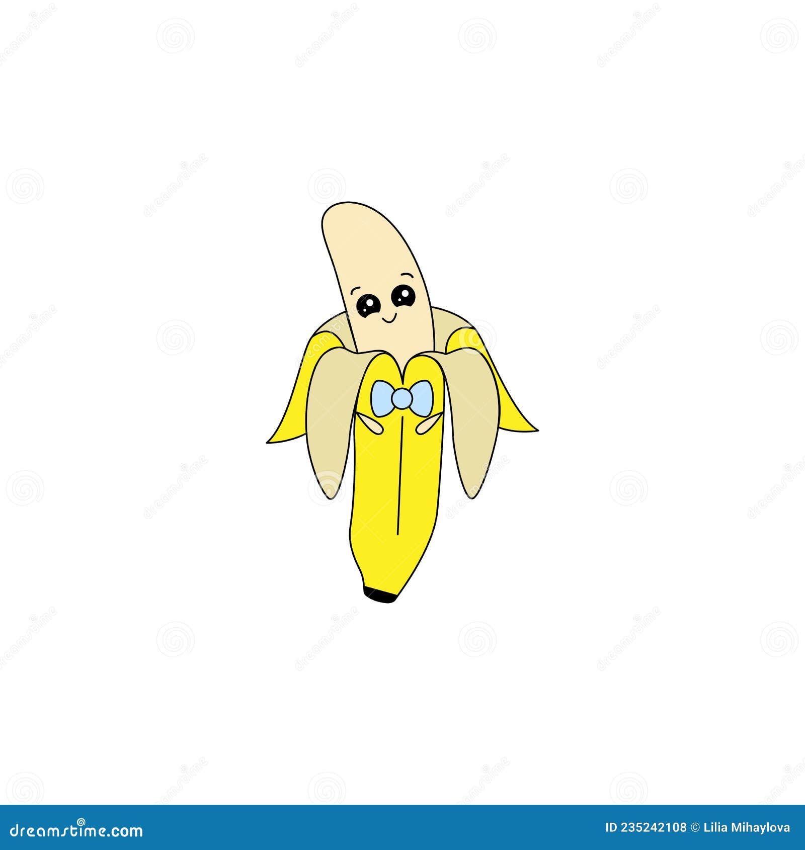 Vector Illustration, Banan, Fruit, Appetite, Drawing On A White ...