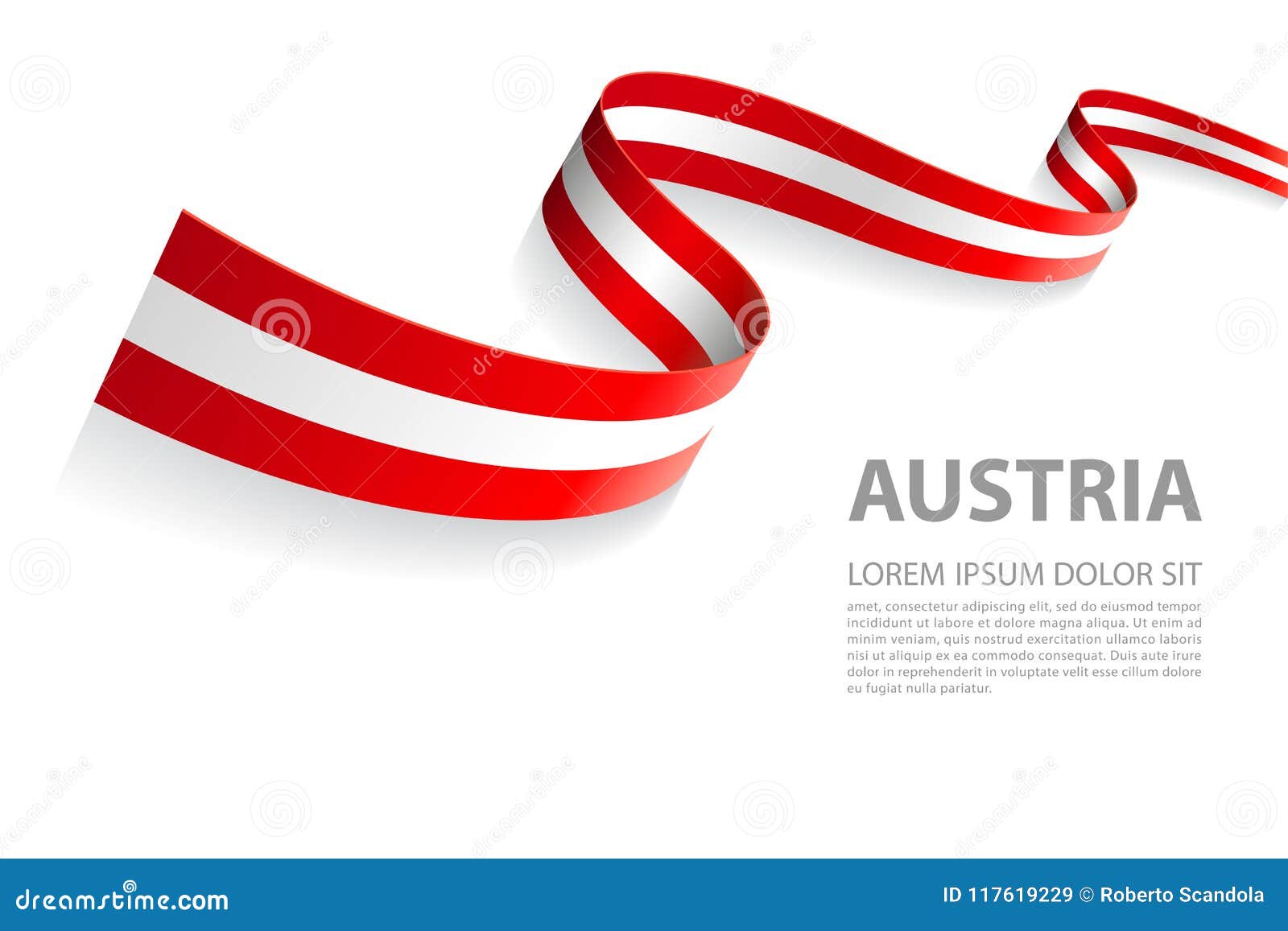 Vector Banner with Austrian Flag Colors Stock Vector - Illustration of ...