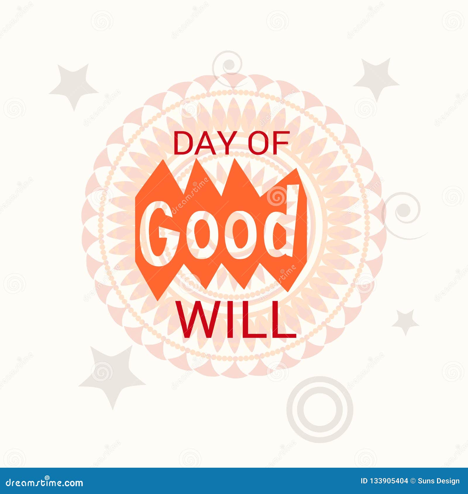 Day of Good Will. stock illustration. Illustration of poster - 133905404