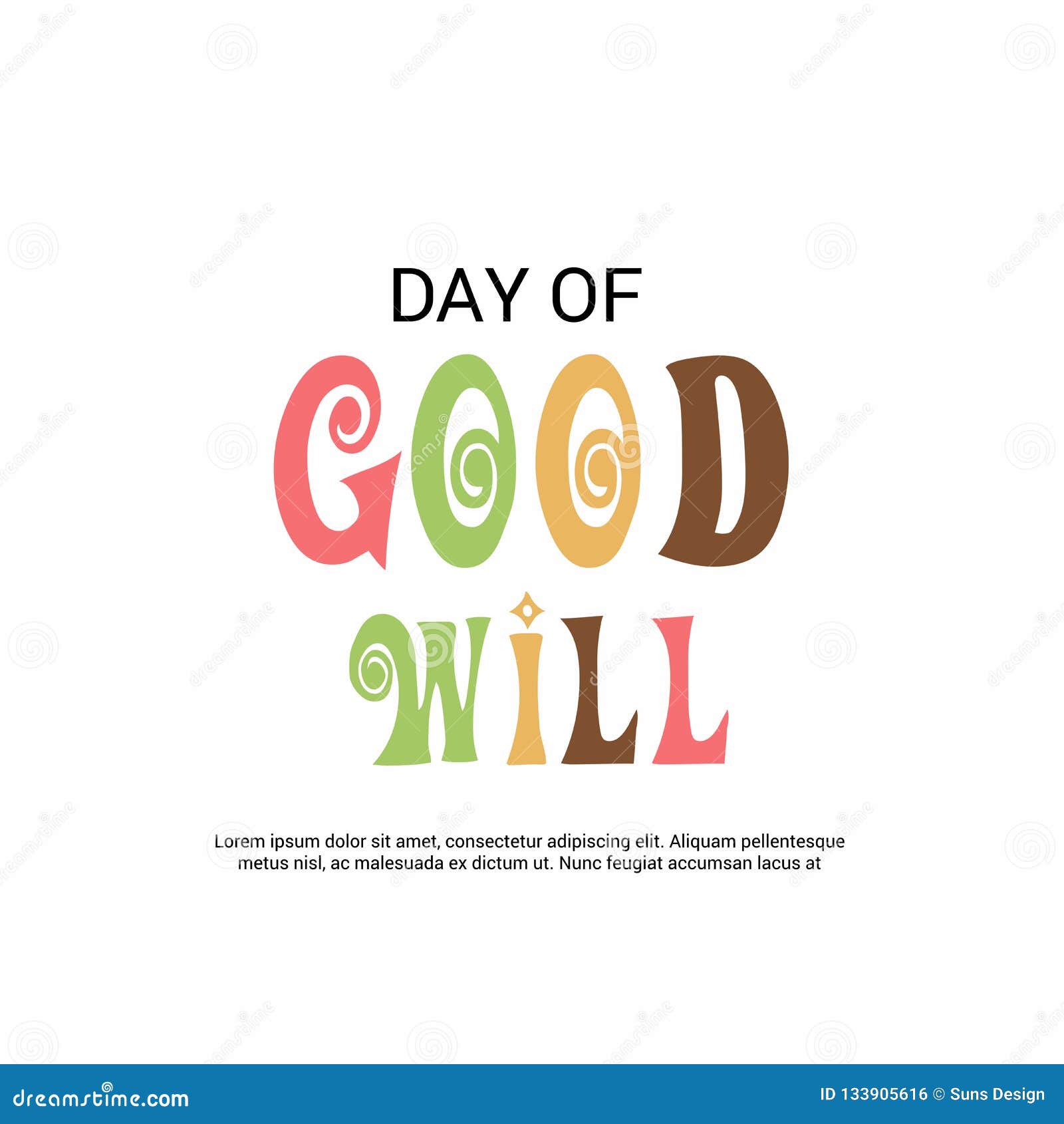 Day of Good Will. stock illustration. Illustration of card - 133905616