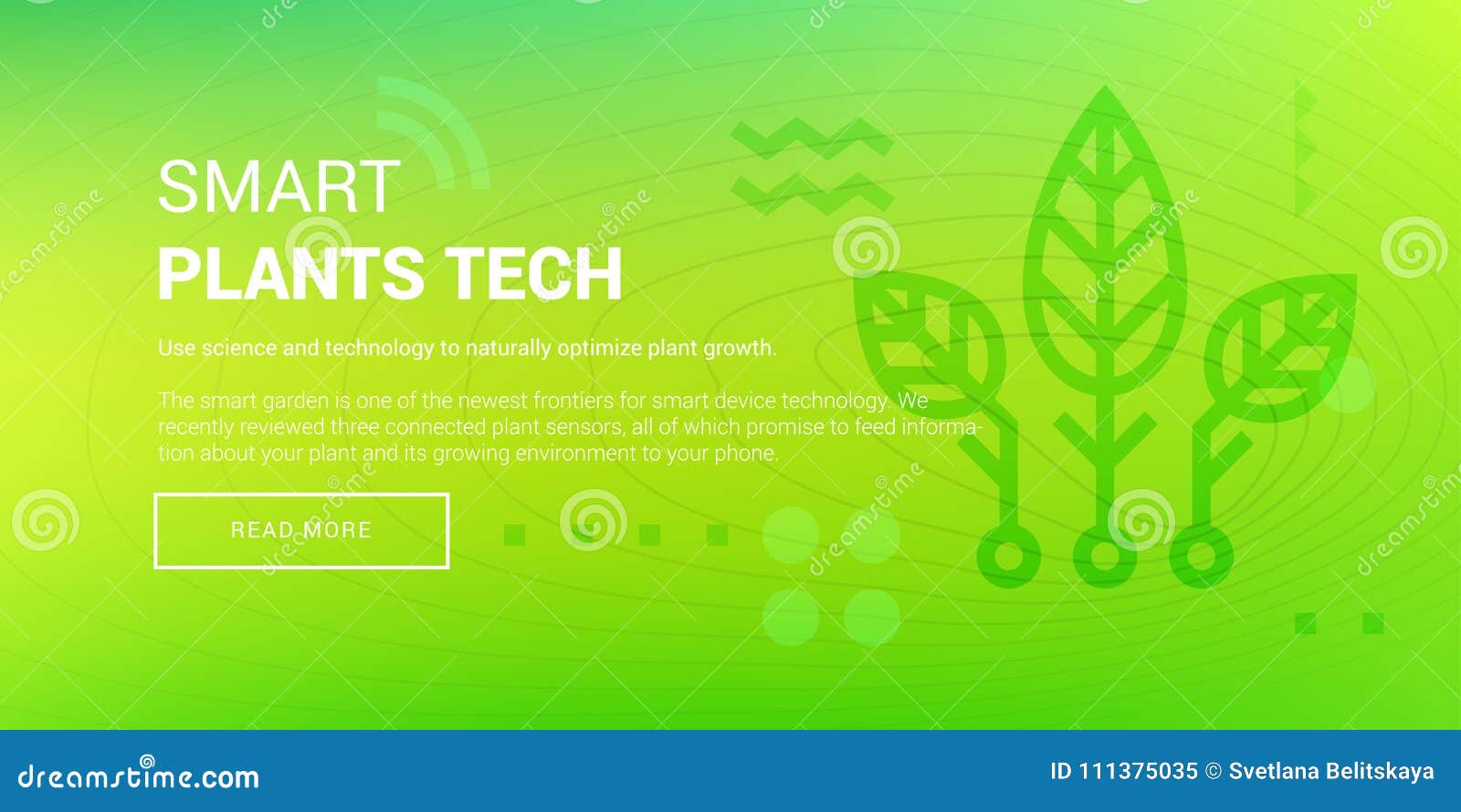 Hi-tech Smart Plants Tech stock vector. Illustration of vector - 111375035