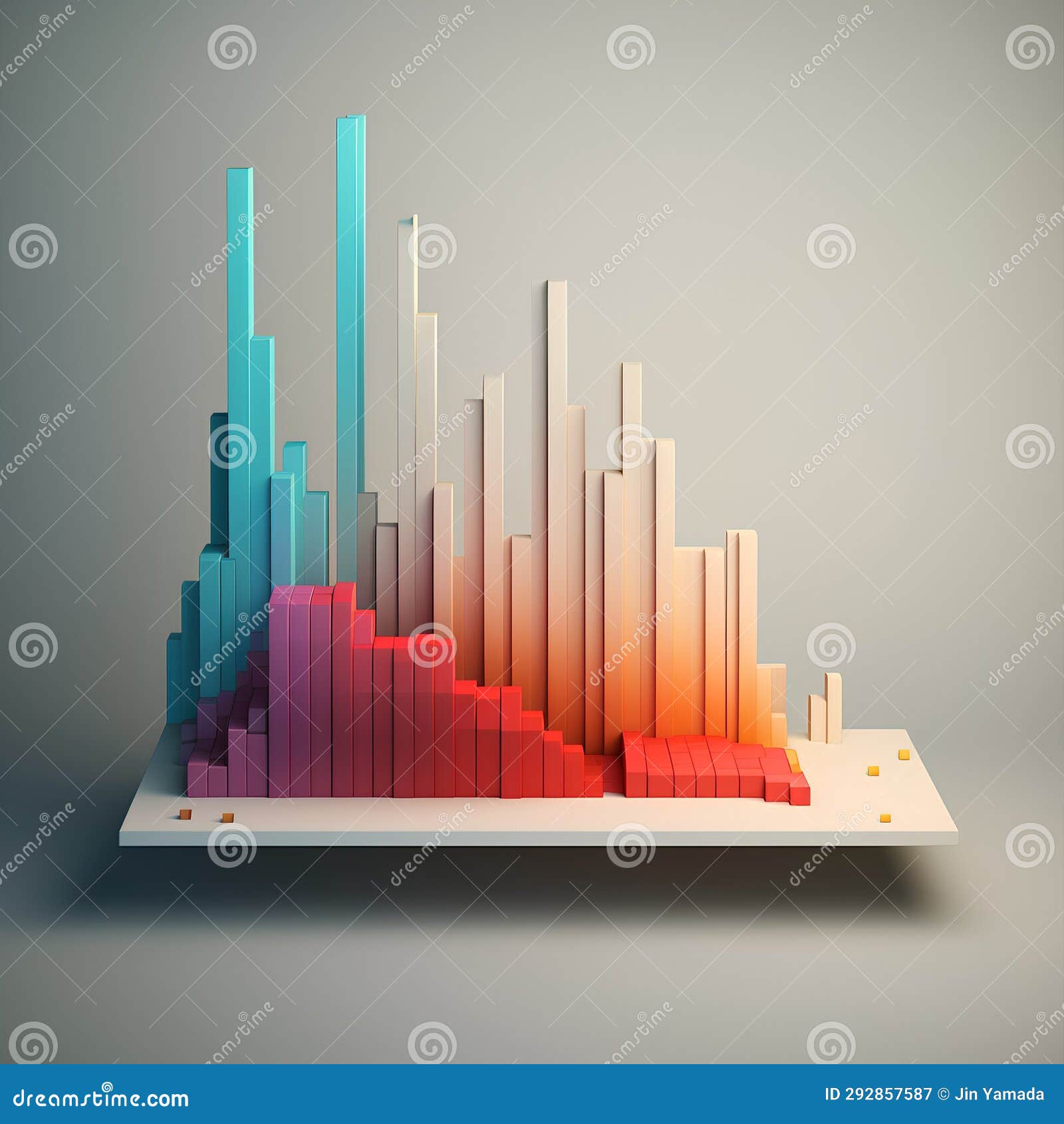 Vector Illustration of a Bar Chart. Infographic Design Element. 3D ...