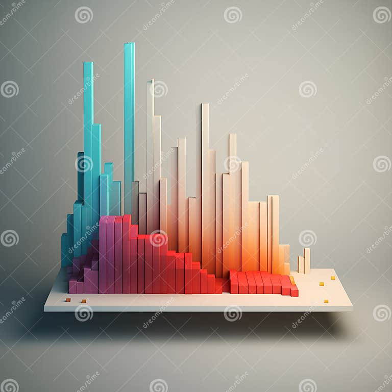 Vector Illustration of a Bar Chart. Infographic Design Element. 3D ...