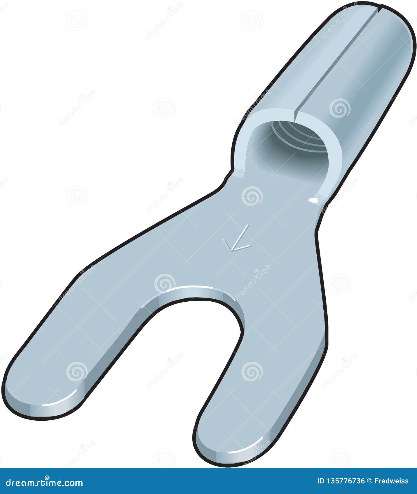 Bare Spade Tongue Terminal Vector Illustration Stock Vector ...