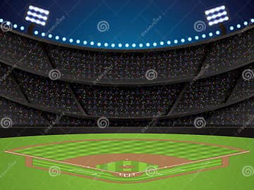 Baseball stadium, vector stock vector. Illustration of symbol - 115214066