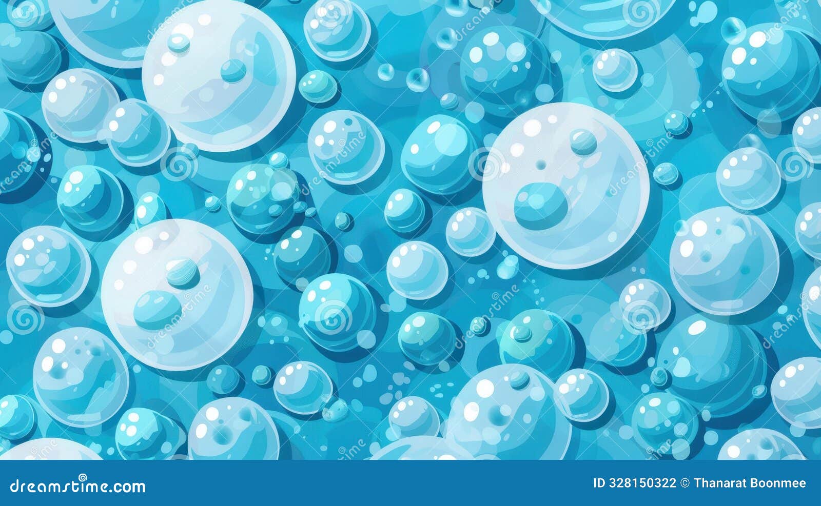 Vector Illustration Of Bath Foam On A Clean Background With Shampoo ...