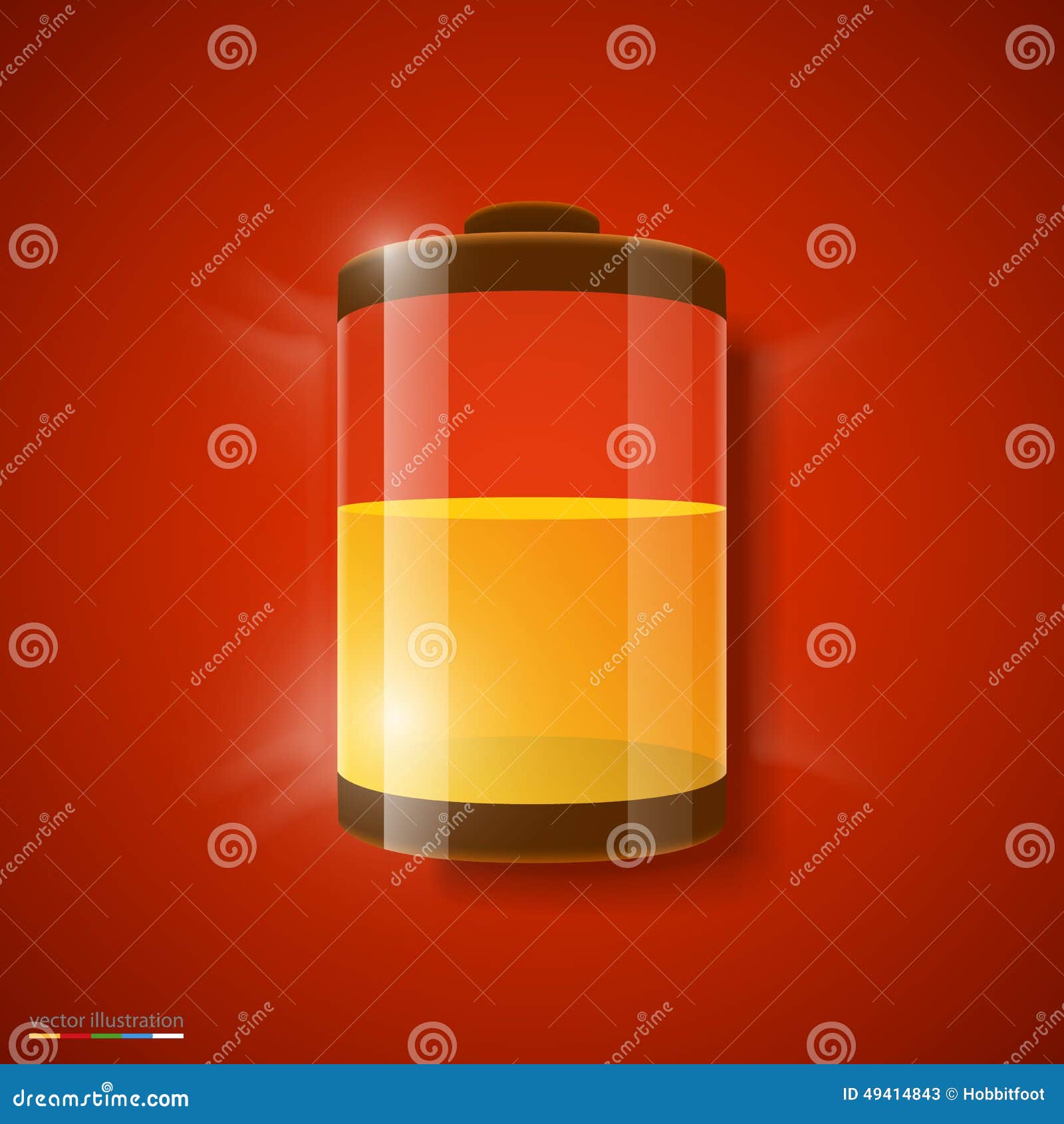 Vector Illustration of Battery Level Indicator. Stock Vector ...