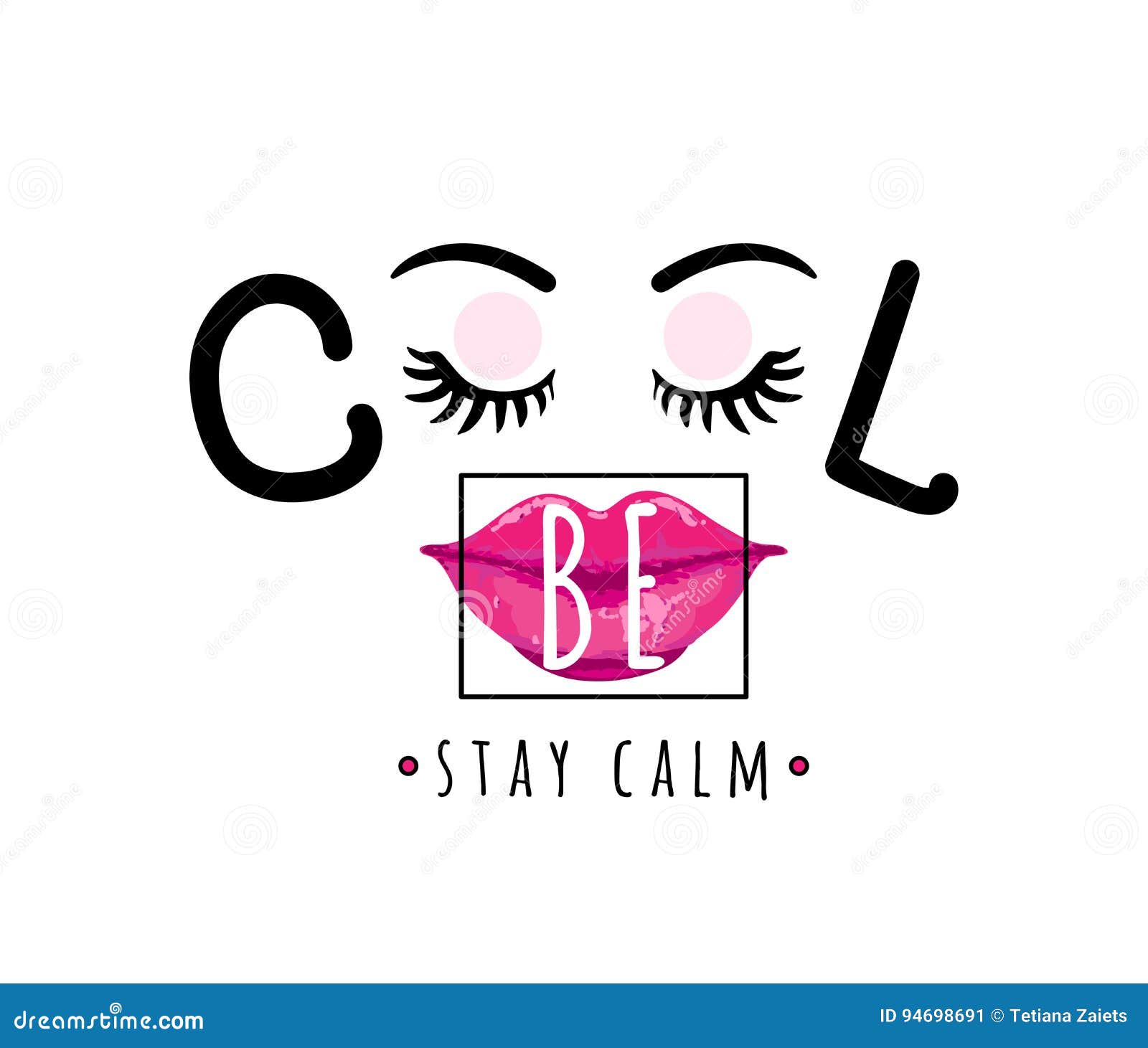 Stay Calm Rubber Stamp Cartoon Vector 88723721