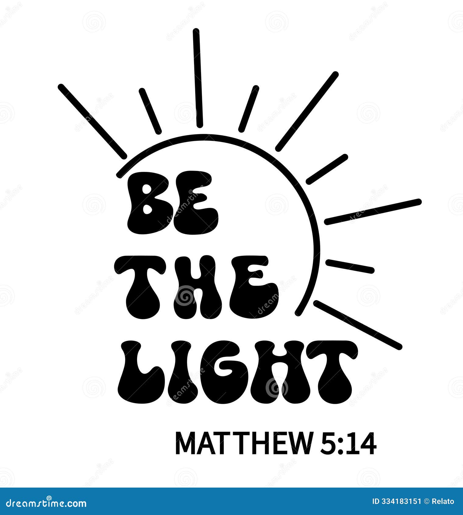Vector Be the Light. stock vector. Illustration of logo - 334183151