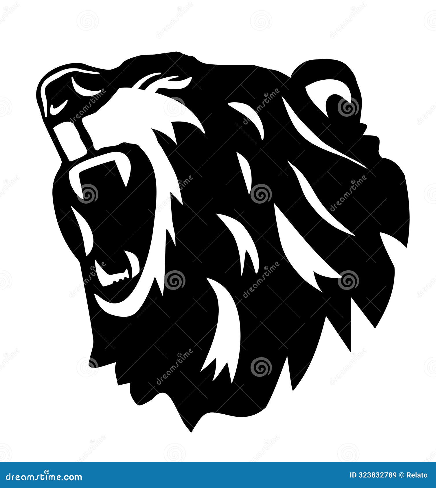 Vector Bear Roaring stock vector. Illustration of cartoon - 323832789