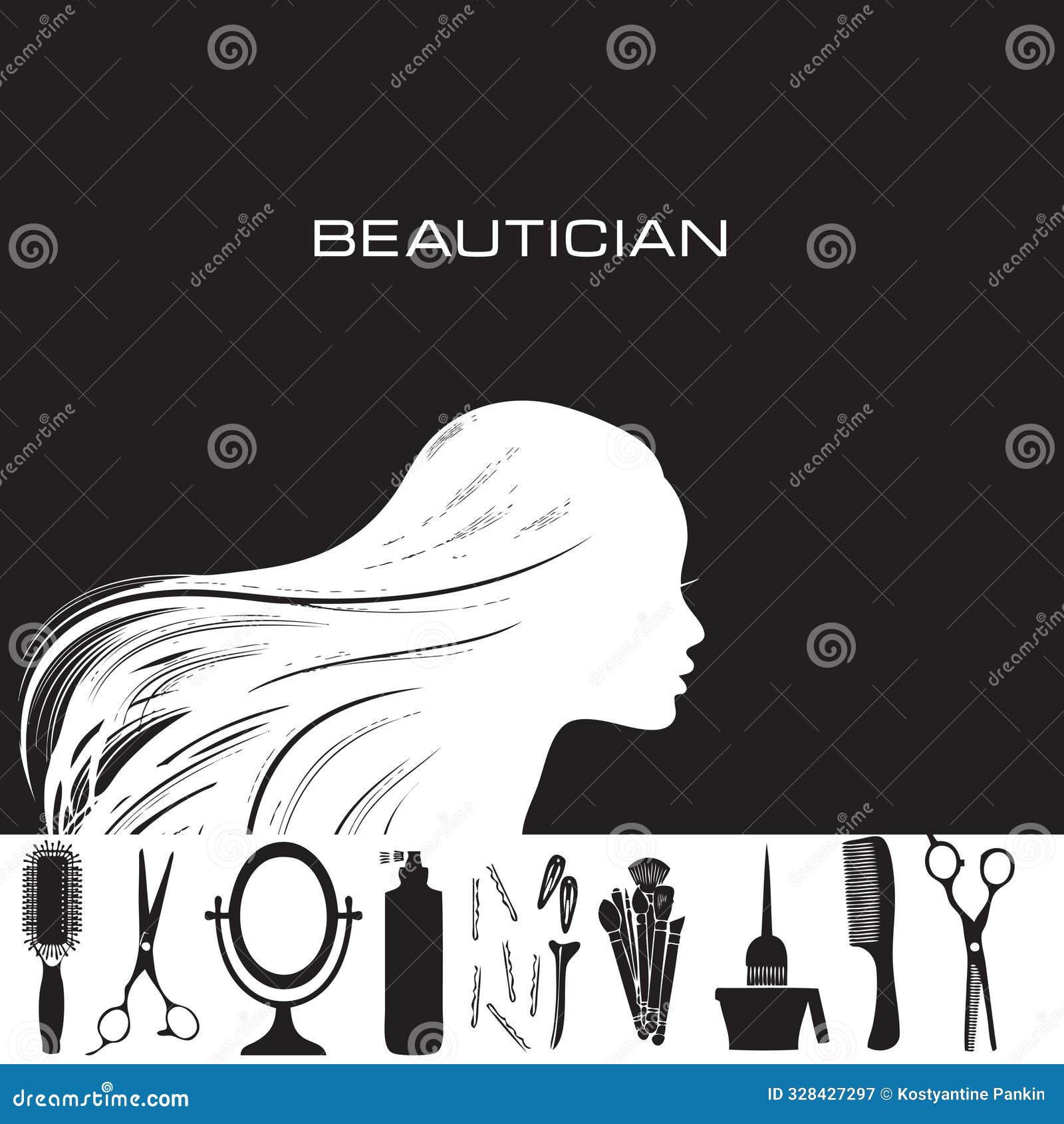 Vector Illustration of Beautician Stock Illustration - Illustration of ...