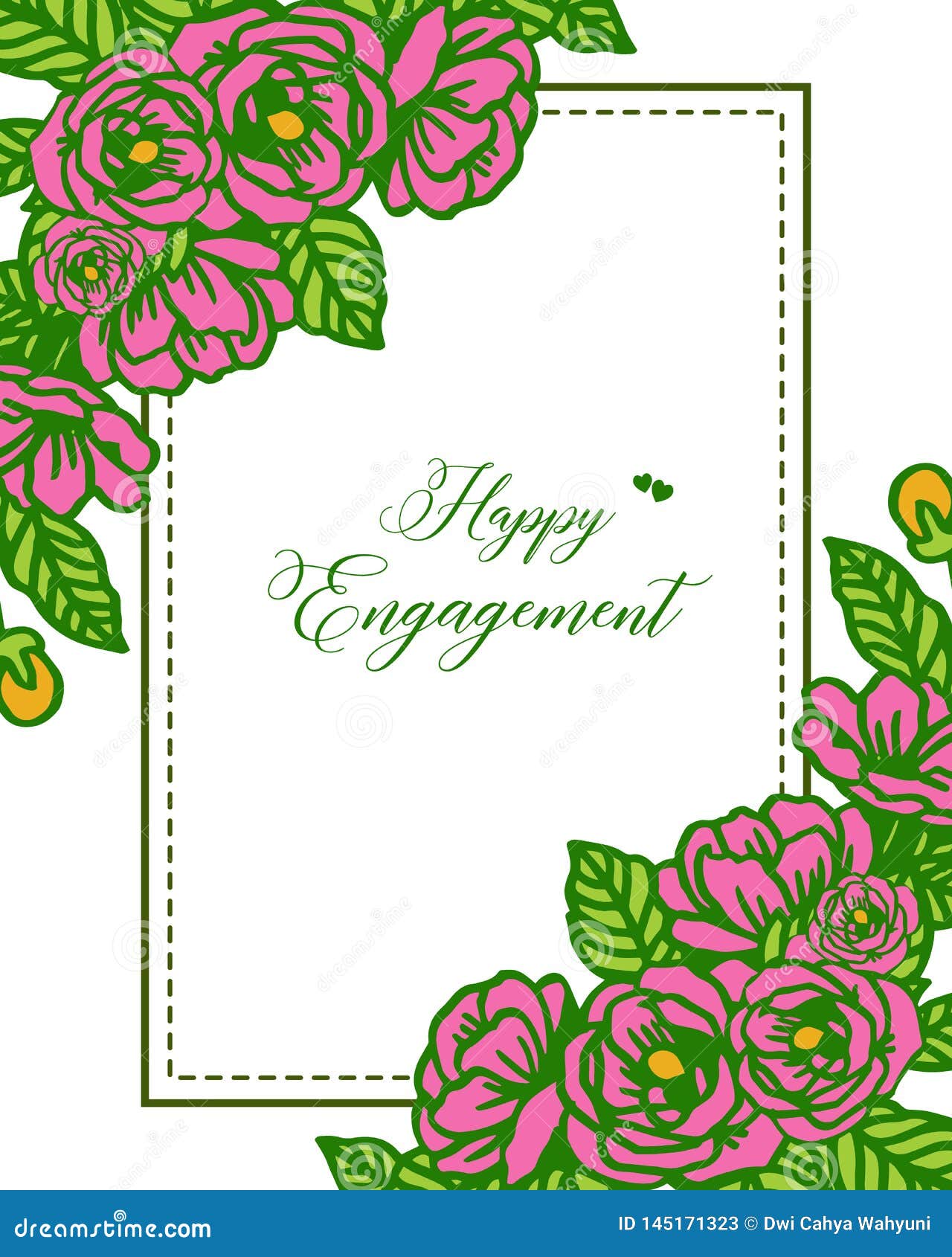 Vector Illustration Beautiful Floral Frame for Write a Invitation of ...