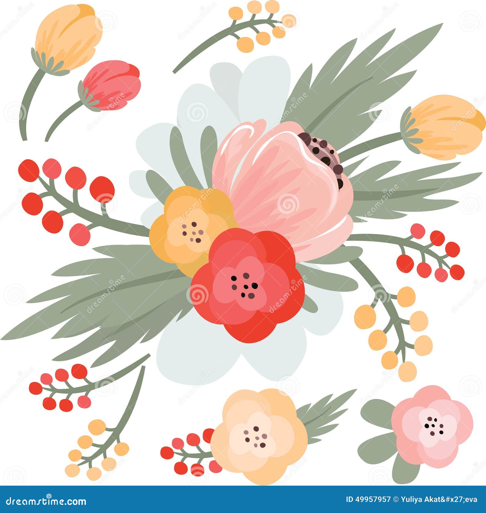 Vector Illustration of Beautiful Flowers. EPS. Editable. More in My ...