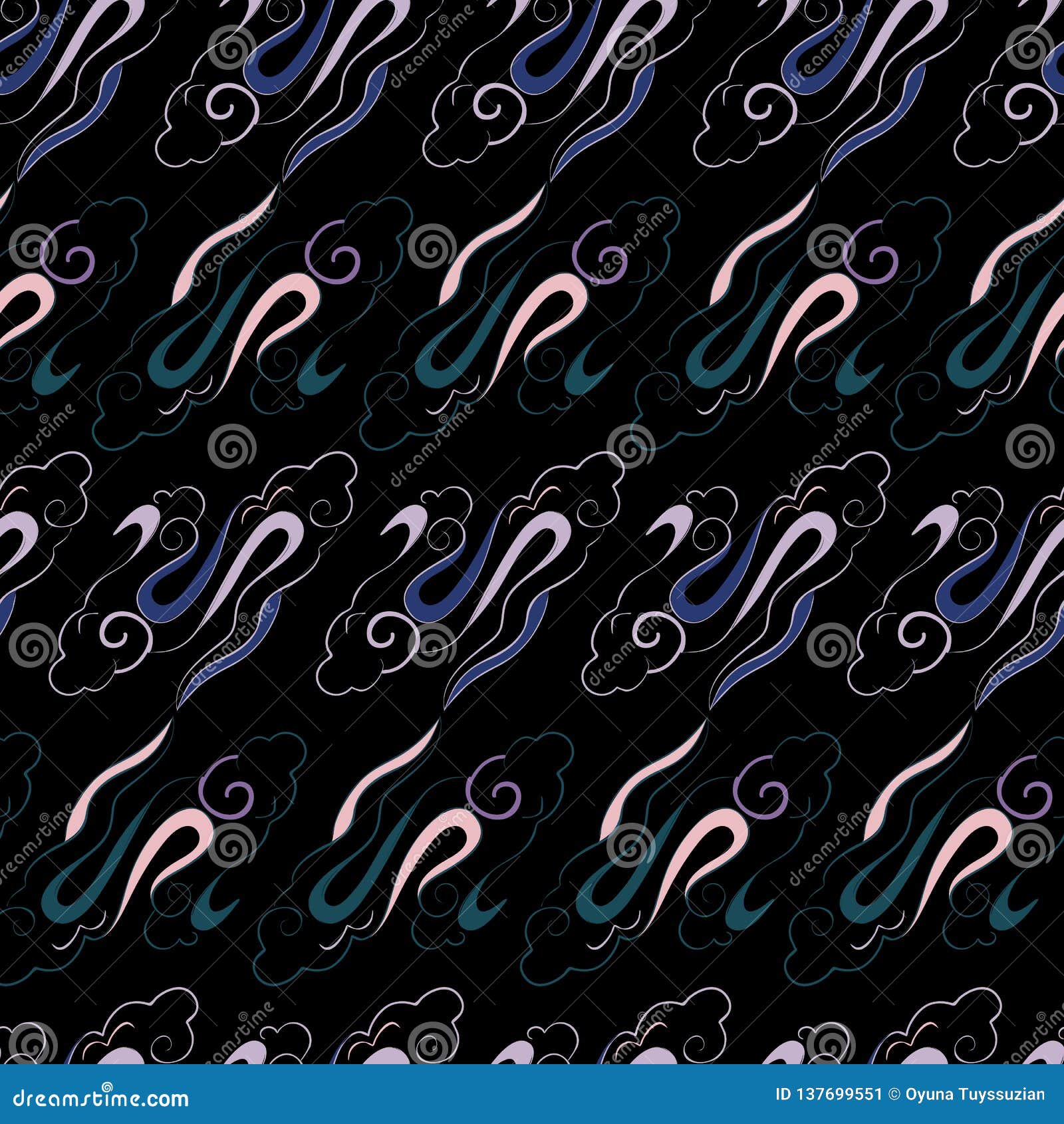 Vector Illustration of Beautiful Lunar Twilight with Colourful Bright ...