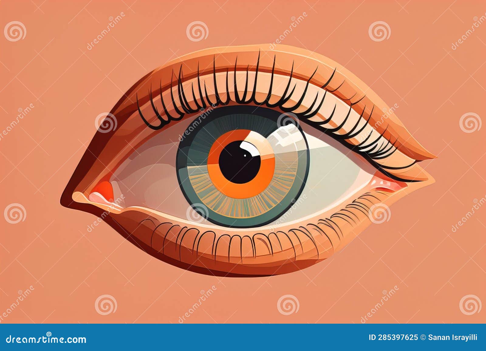 Vector Illustration of a Beautiful Woman S Eye. Ai Generative Stock ...