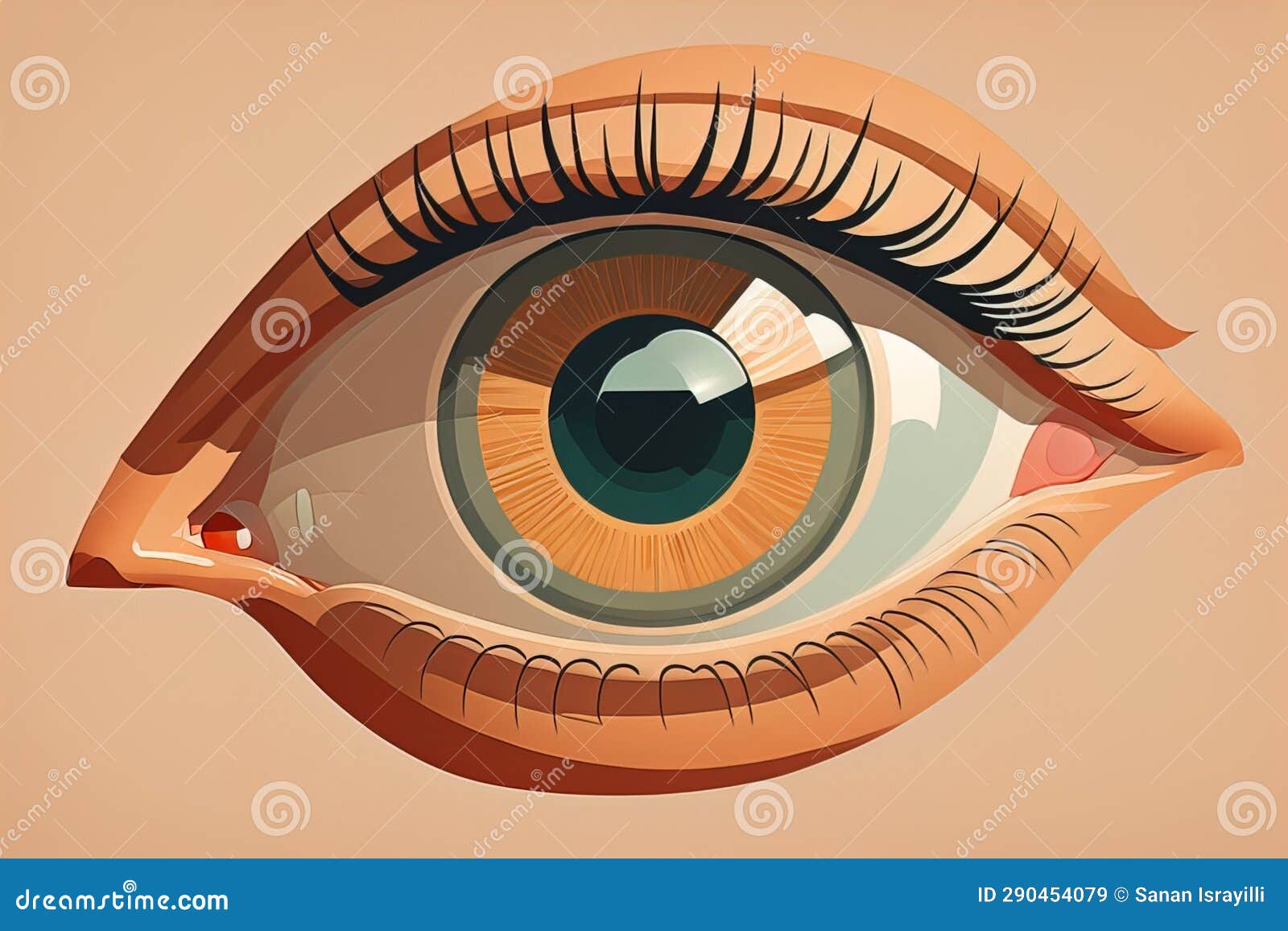 Vector Illustration of a Beautiful Woman S Eye. Ai Generative Stock ...