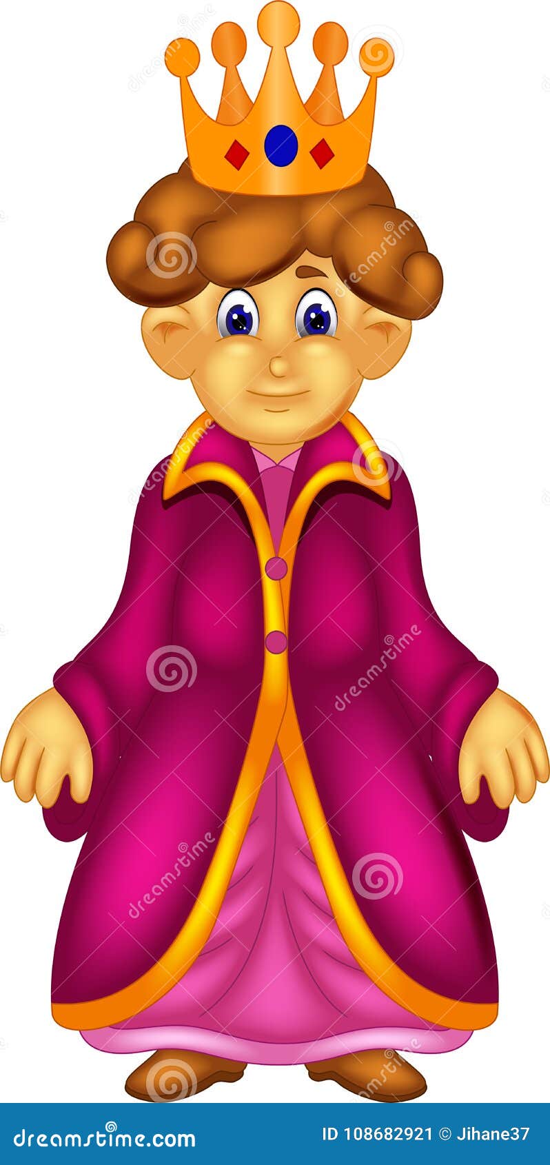 Queen 3D Cartoon Illustration With A Stunning Crown Royalty-Free Stock ...