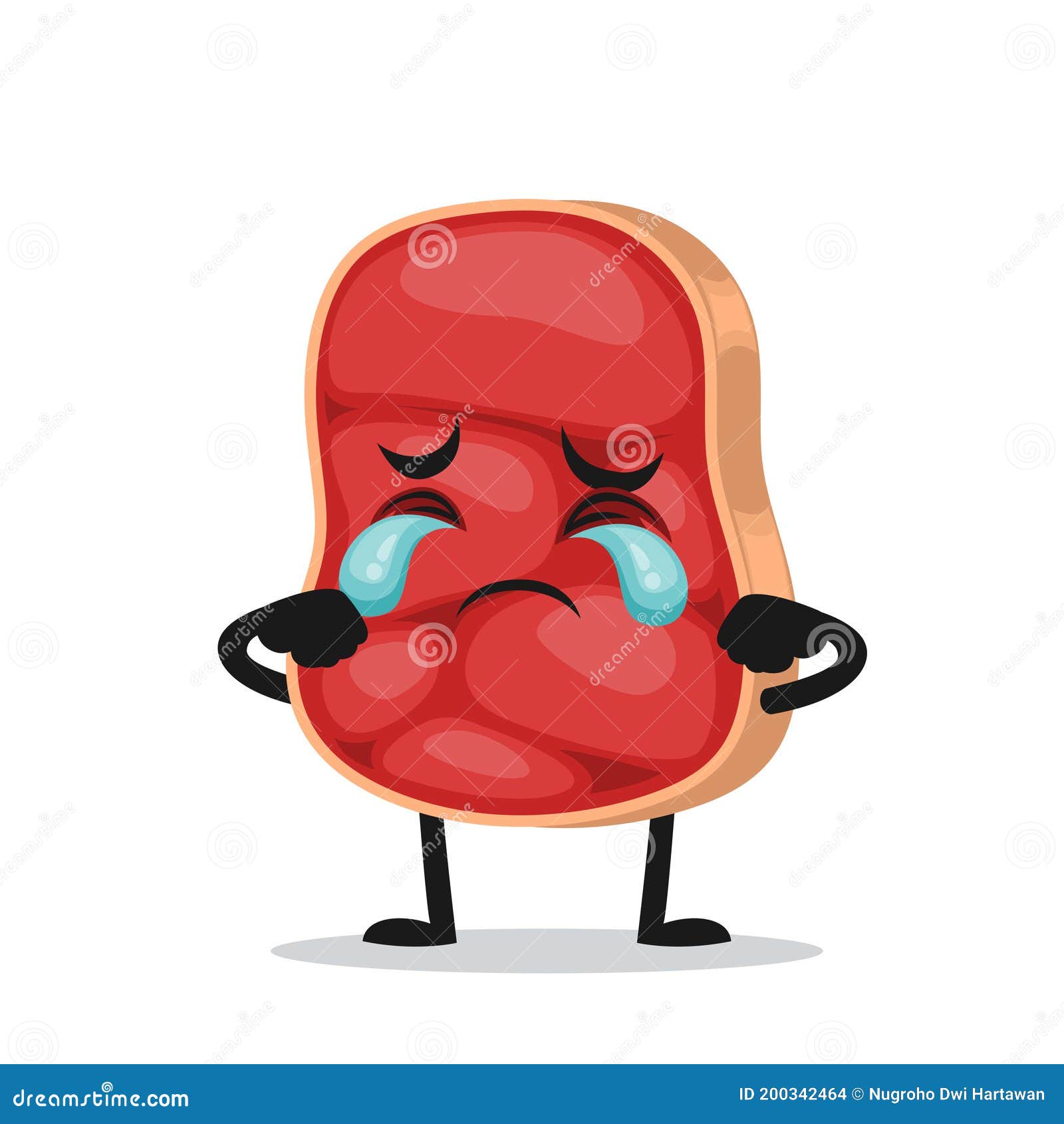 Vector Illustration of Beef Character or Mascot Stock Vector ...