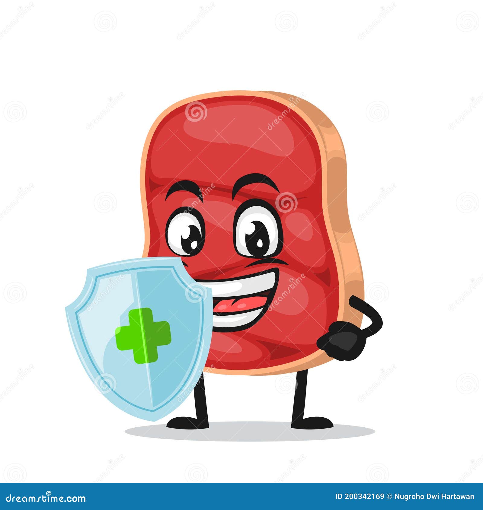 Vector Illustration of Beef Character or Mascot Stock Vector ...
