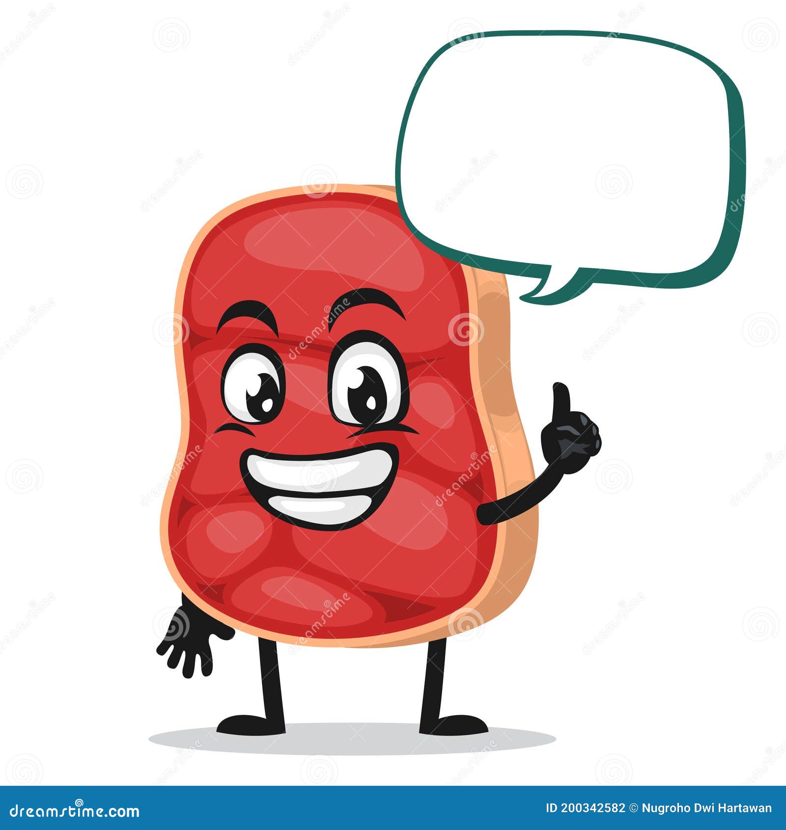 Vector Illustration of Beef Character or Mascot Stock Vector ...