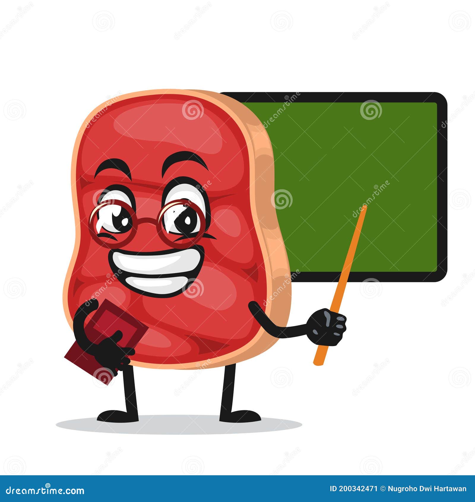 Vector Illustration of Beef Character or Mascot Stock Vector ...