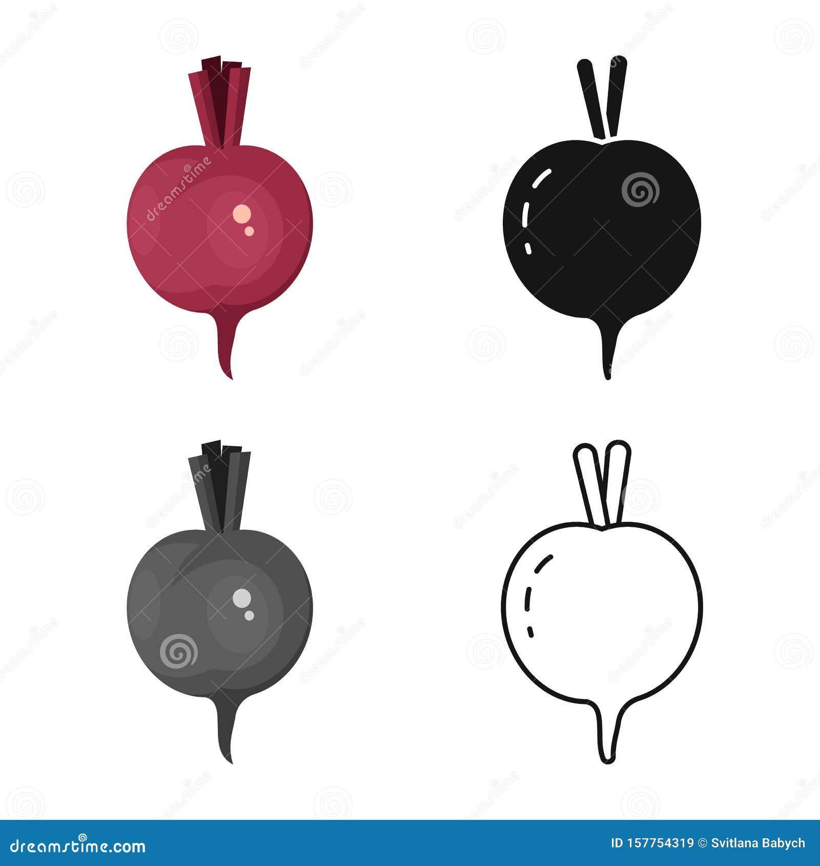 Vector Design of Beet and Beetroot Symbol. Collection of Beet and Diet ...