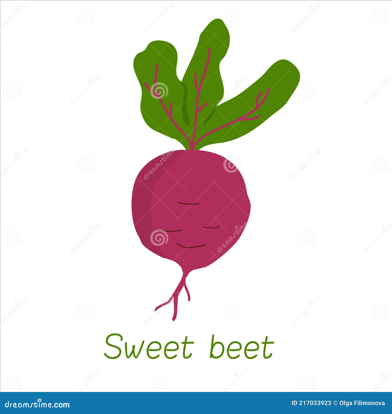 Vector Illustration of Beet with Text. Isolated Drawing for Graphic ...