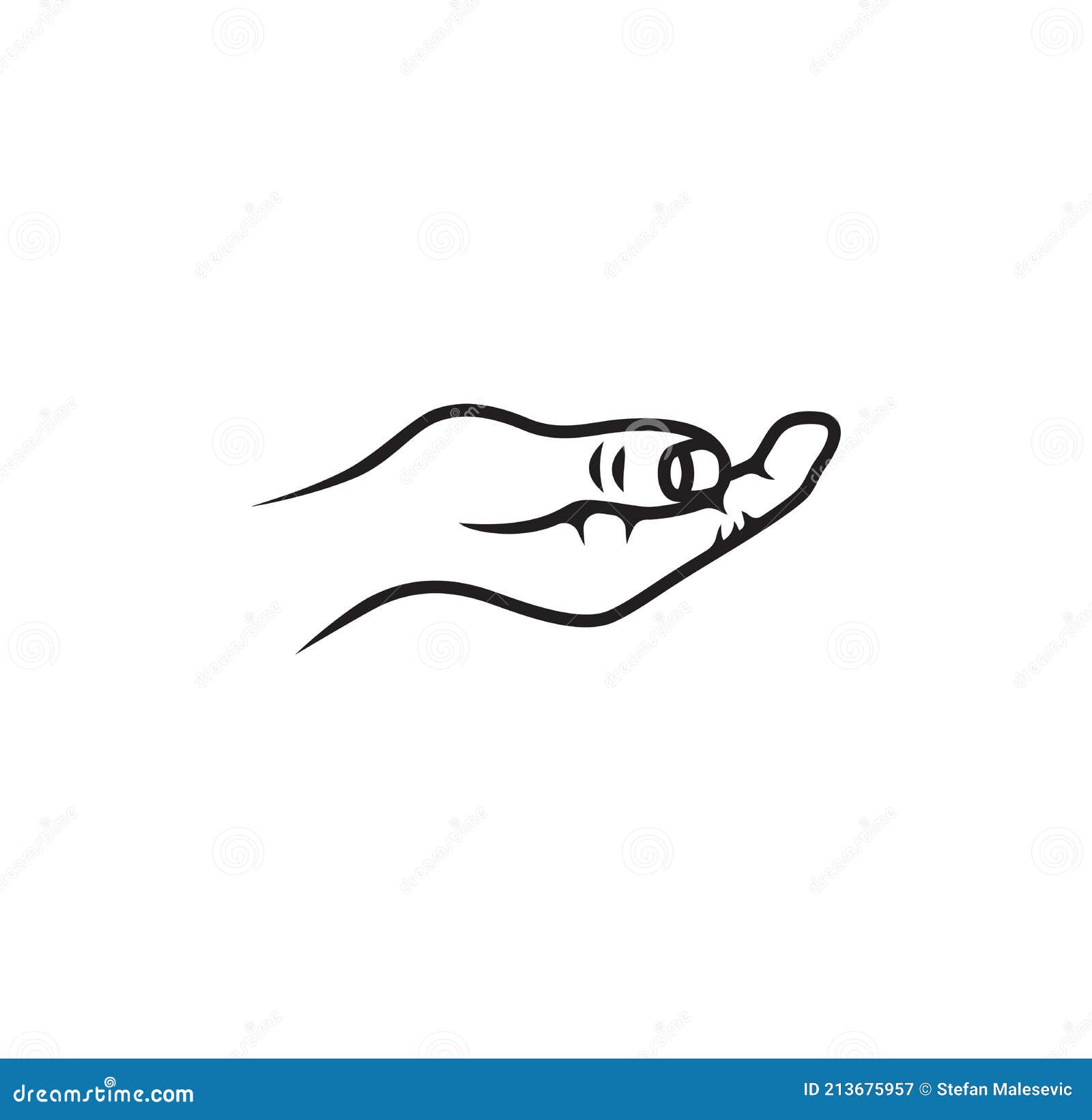 Begging hand stock vector. Illustration of empty, concept - 213675957