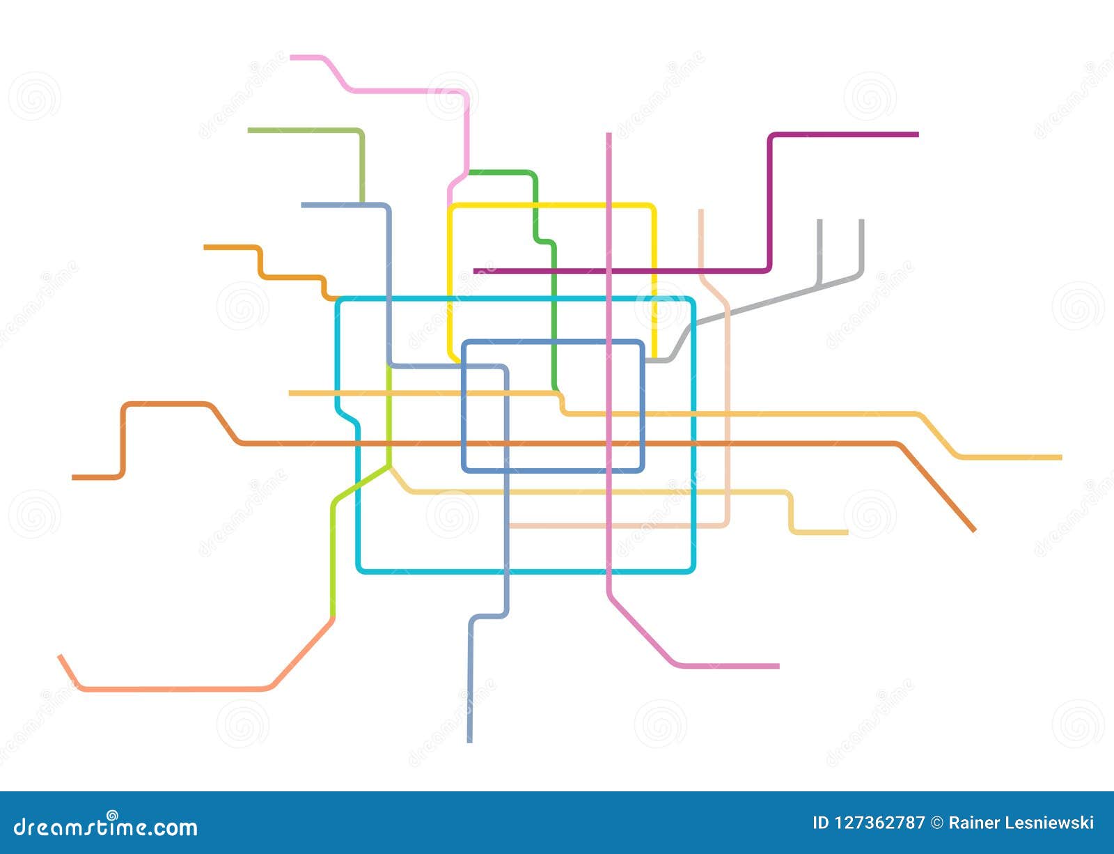 Vector Illustration of the Beijing Subway Map, China Stock Vector ...