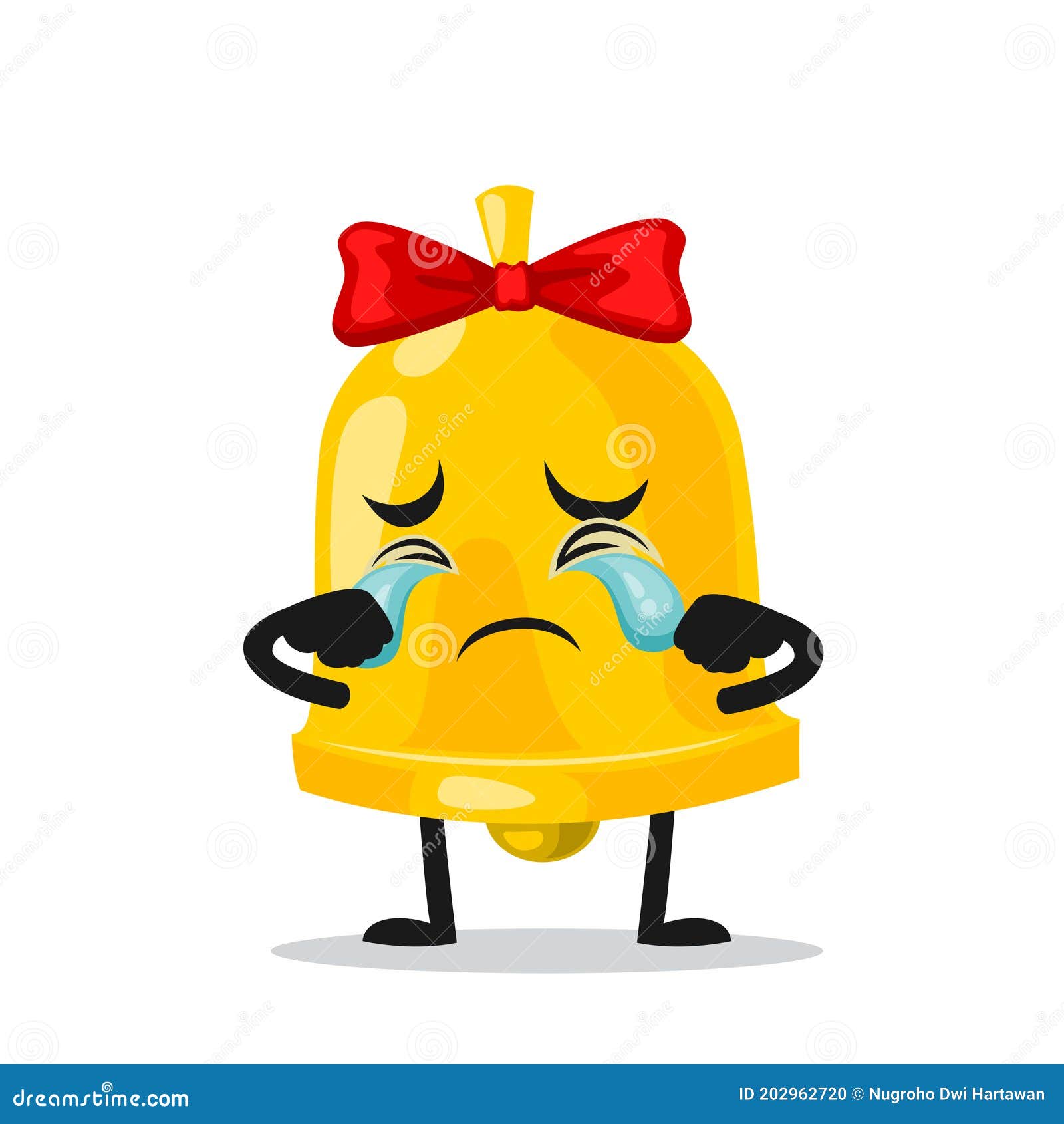 Vector Illustration of Bell Mascot or Character Stock Illustration ...