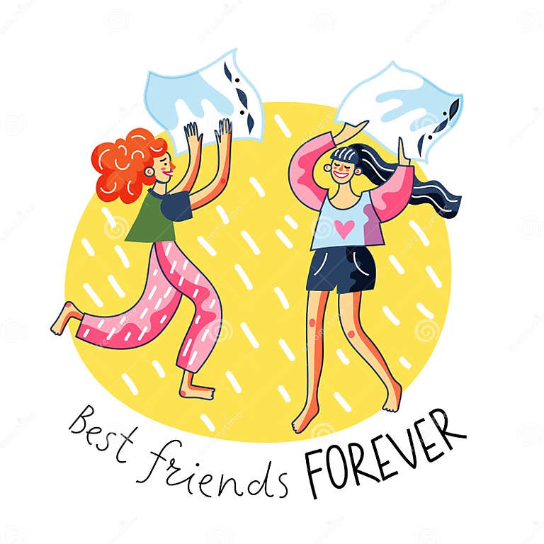 Vector Illustration Best Friends Forever Stock Illustration