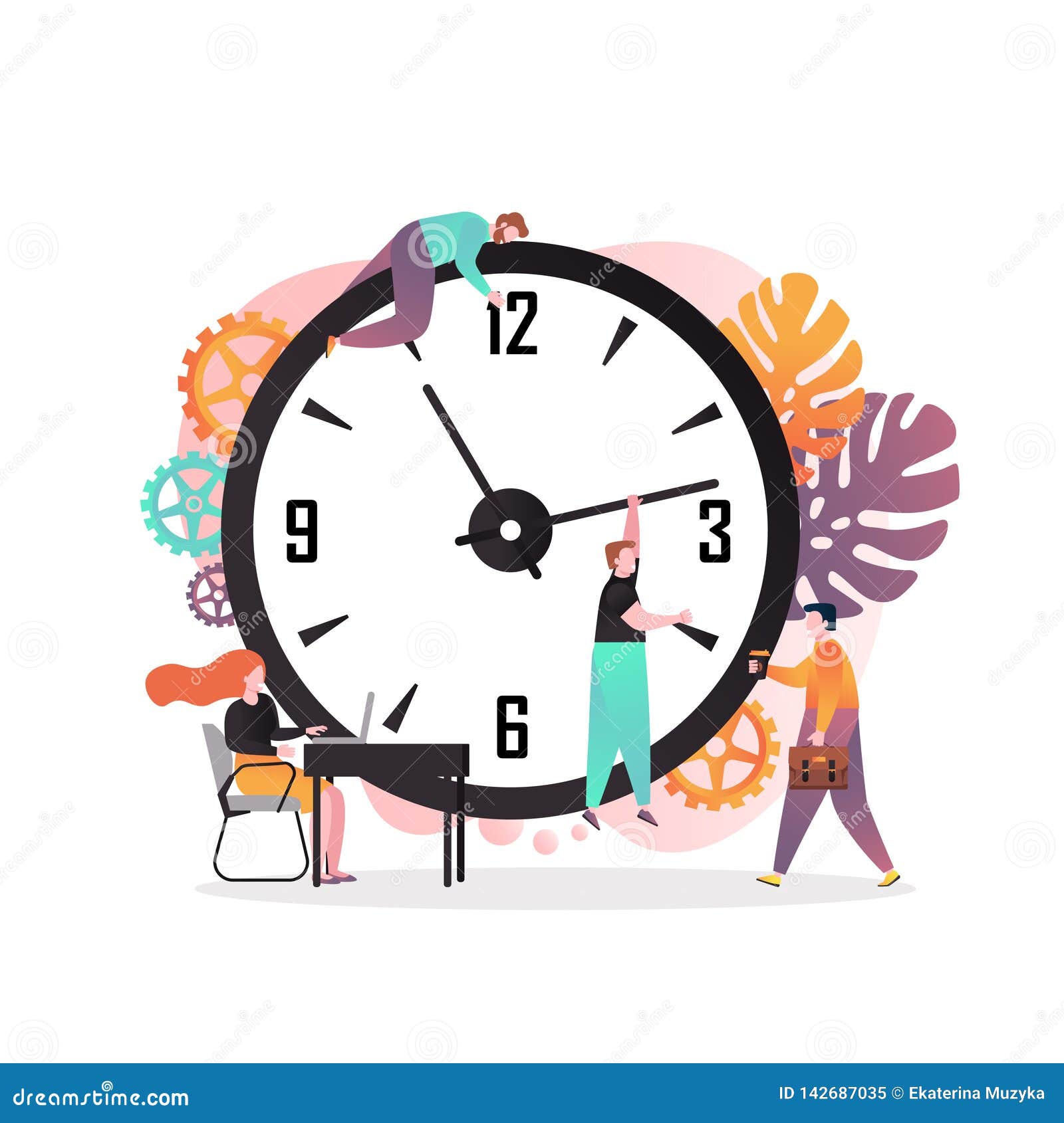 Time Management Vector Concept for Web Banner, Website Page Stock ...