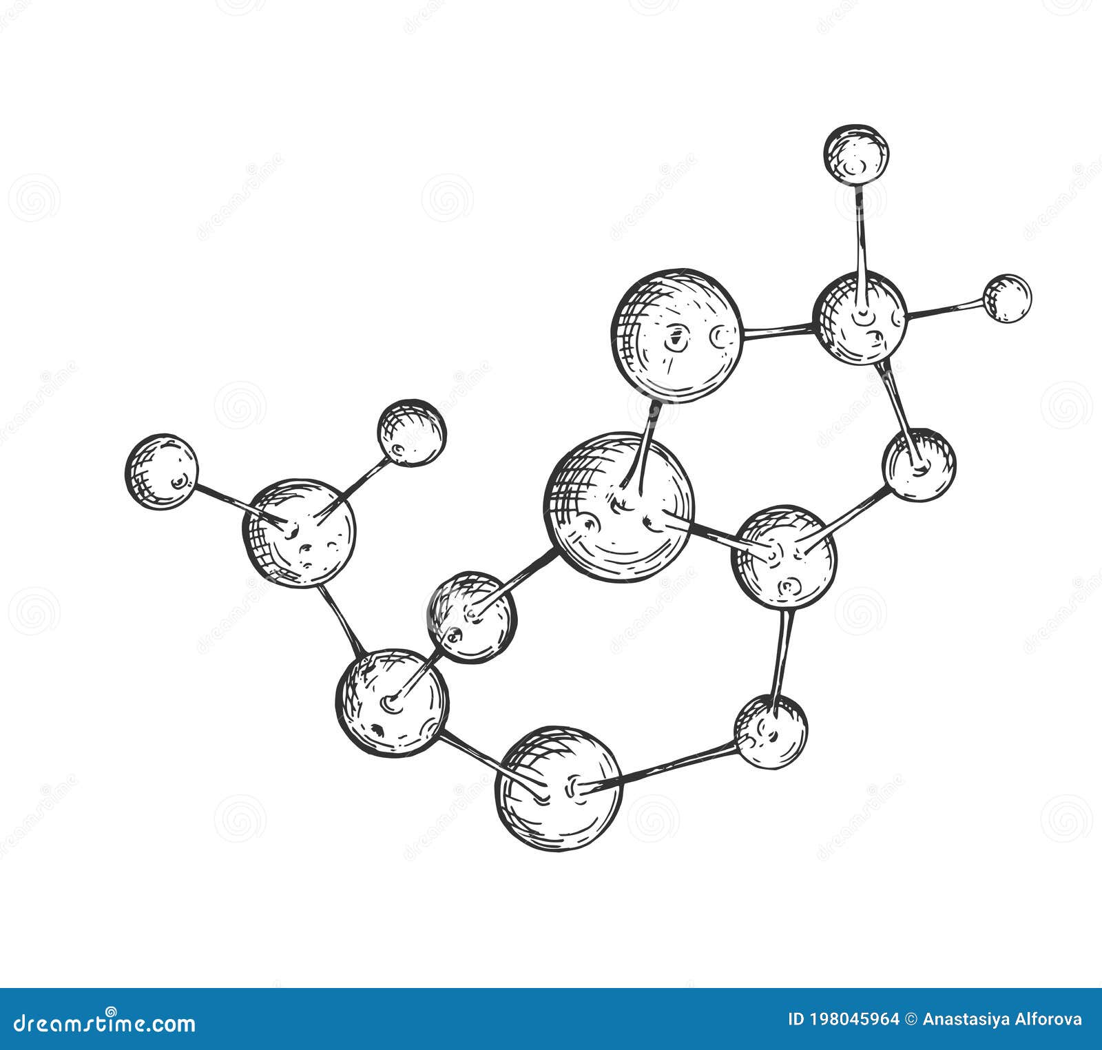 3d Molecule Element Drawing Stock Vector Illustration Of Medical