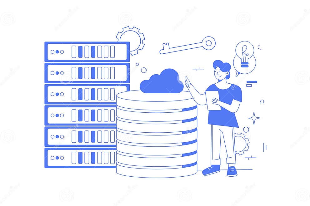 Vector Illustration Big Data Business Software Abstract Concept Stock Vector - Illustration of ...