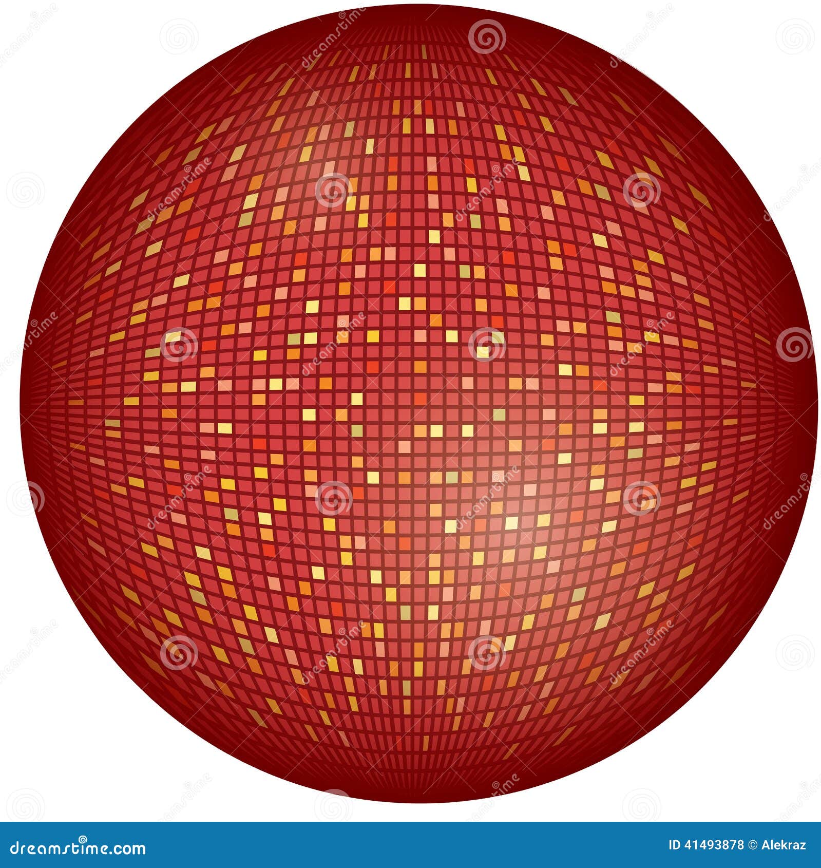 Vector Illustration Of Big, Red Disco Ball | CartoonDealer.com #41493878