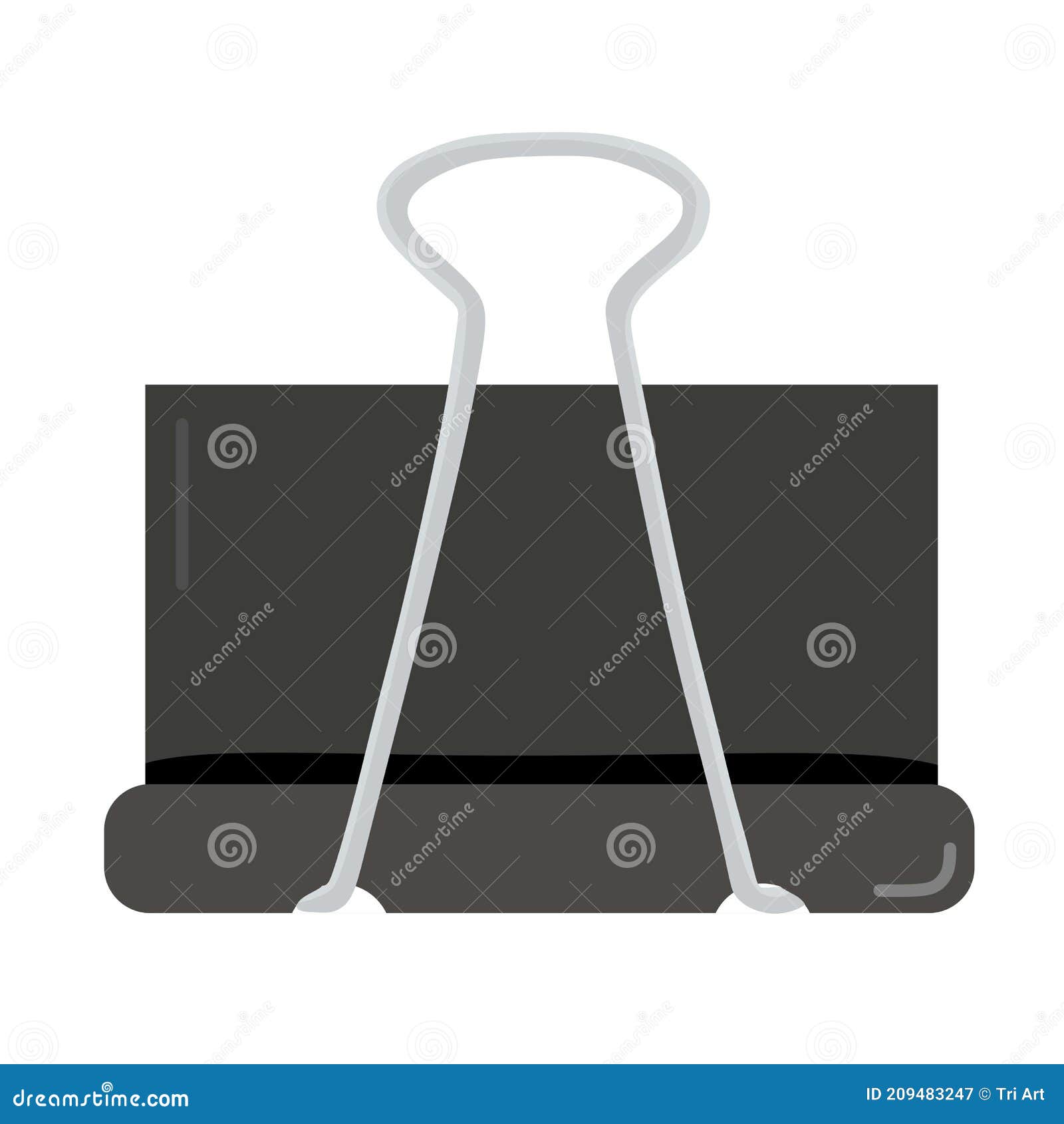 Vector Illustration of Binder Clip for Office Use Stock Vector ...