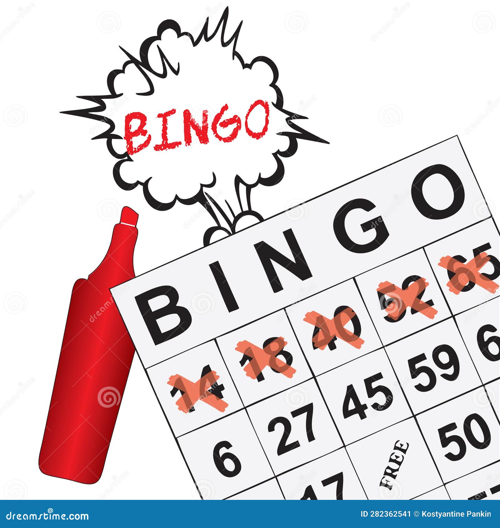 Vector Illustration for Bingo Game Stock Vector - Illustration of ...
