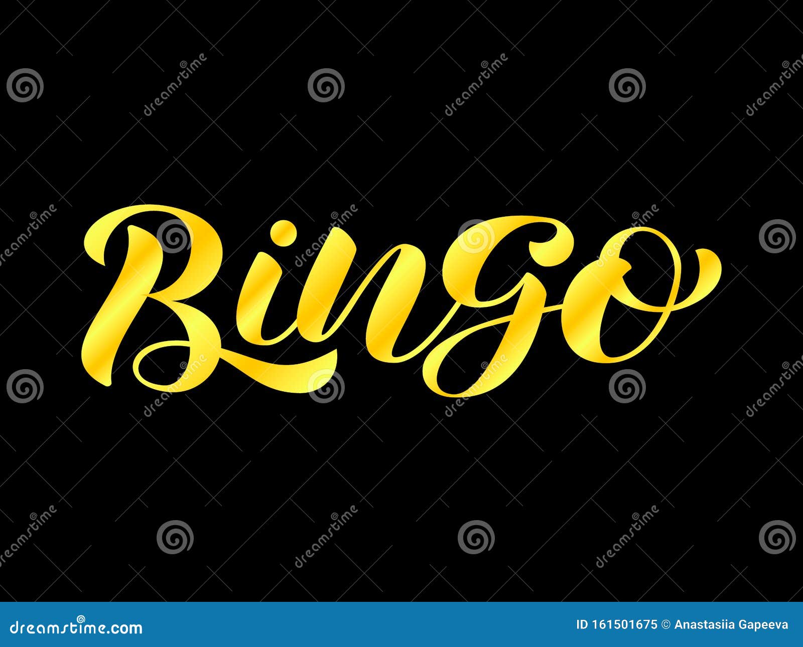Vector Illustration. Bingo Lettering for Banner Stock Illustration ...