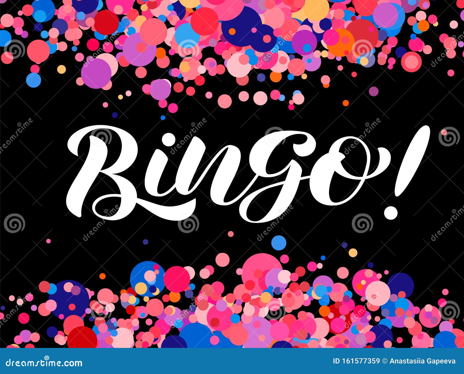 Vector Illustration. Bingo Lettering for Banner Stock Vector ...
