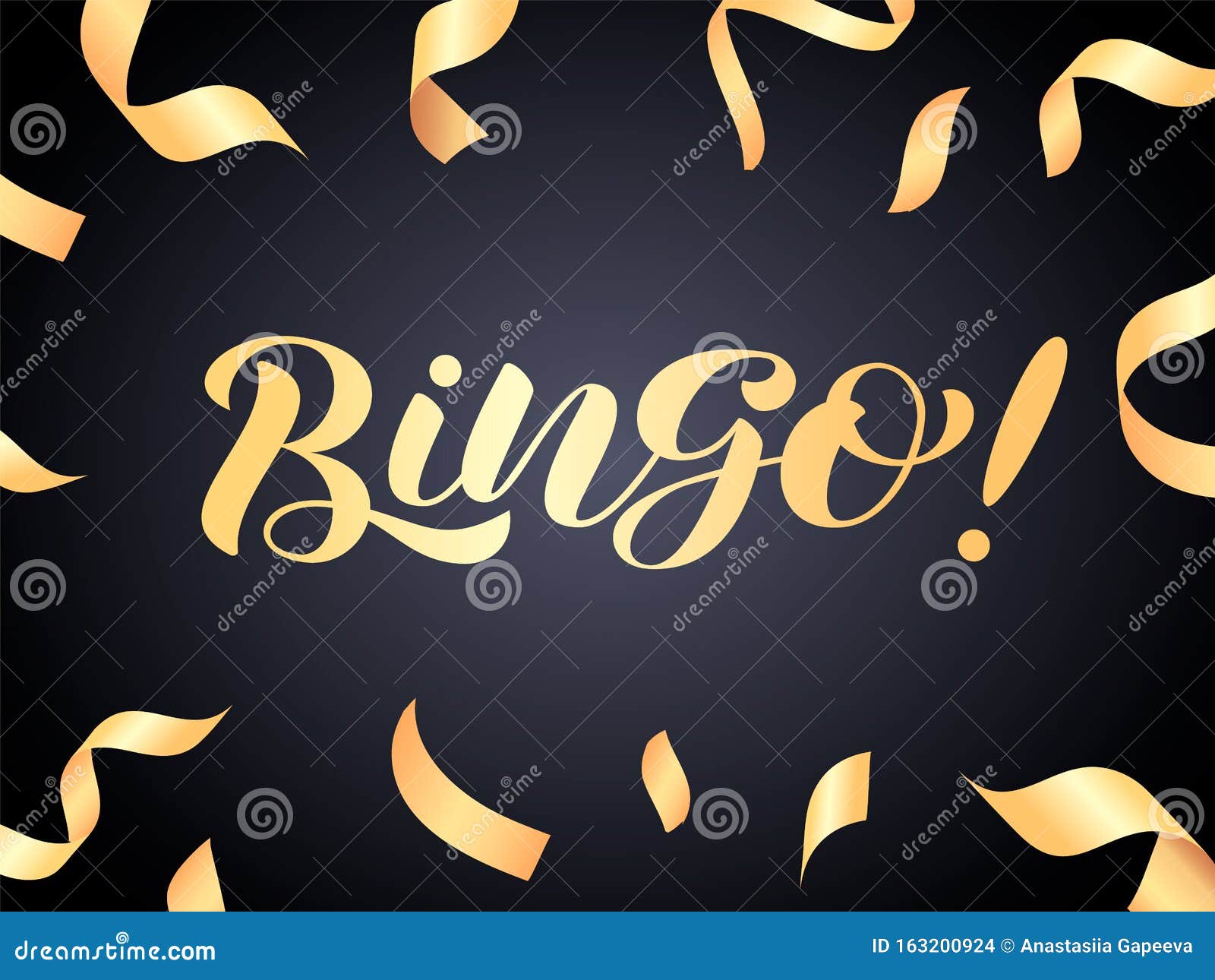 Vector Illustration. Bingo Lettering for Banner Stock Illustration ...