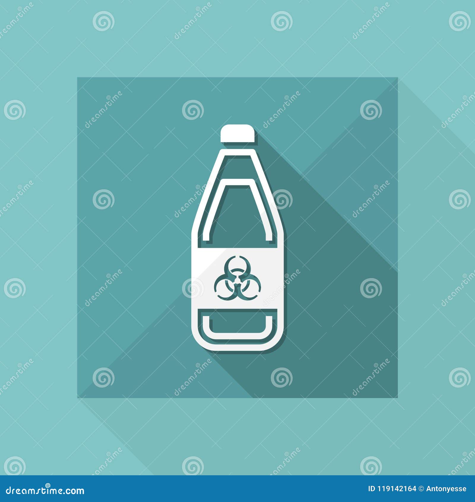 Vector Illustration of Biochemical Bottle Single Icon Stock Vector ...