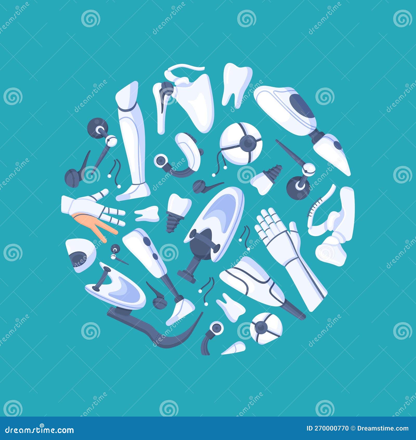 Prosthetics Appointment Flat Composition Cartoon Vector | CartoonDealer ...