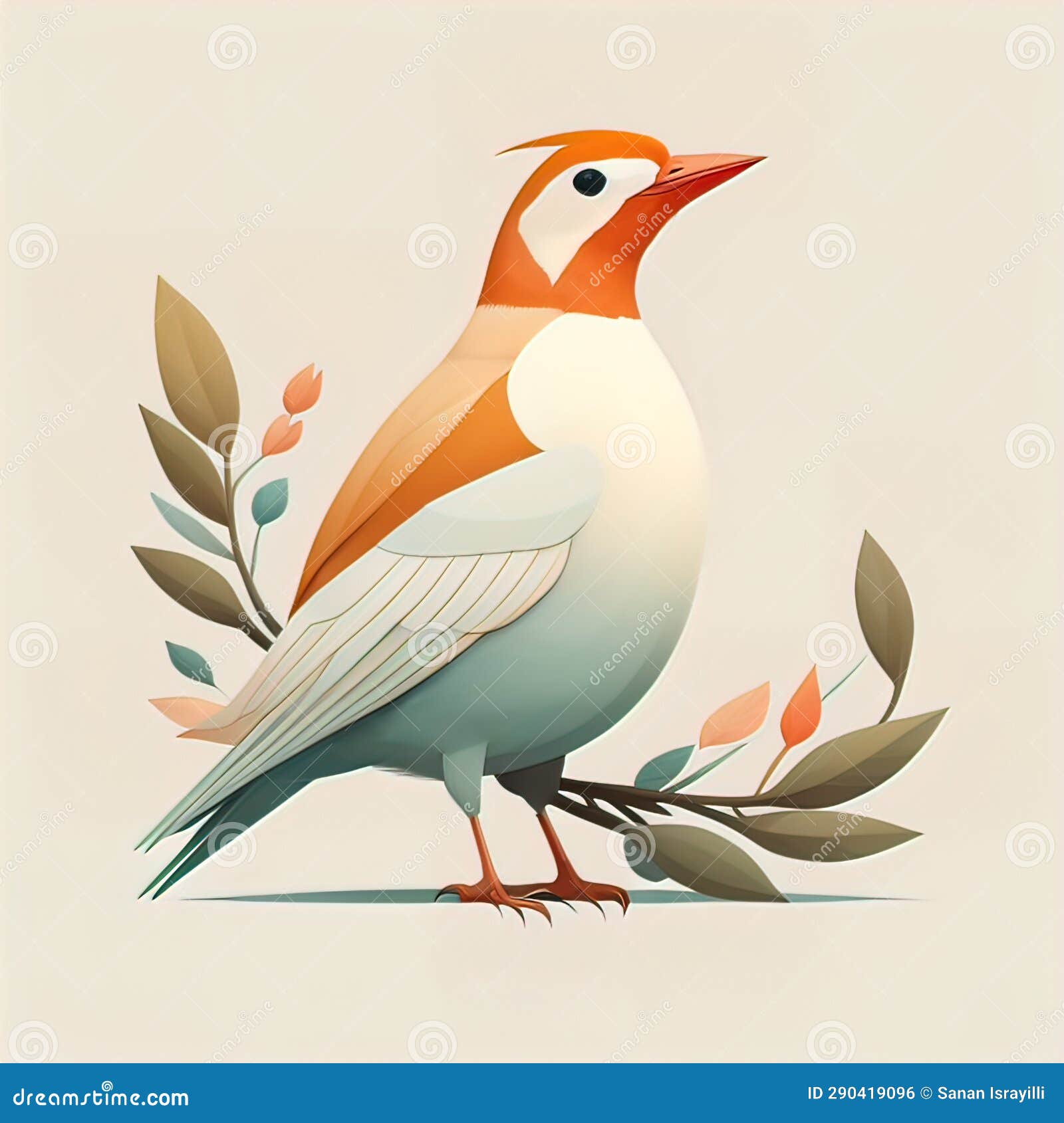 Vector Illustration of a Bird. Vector Illustration in Cartoon Style ...