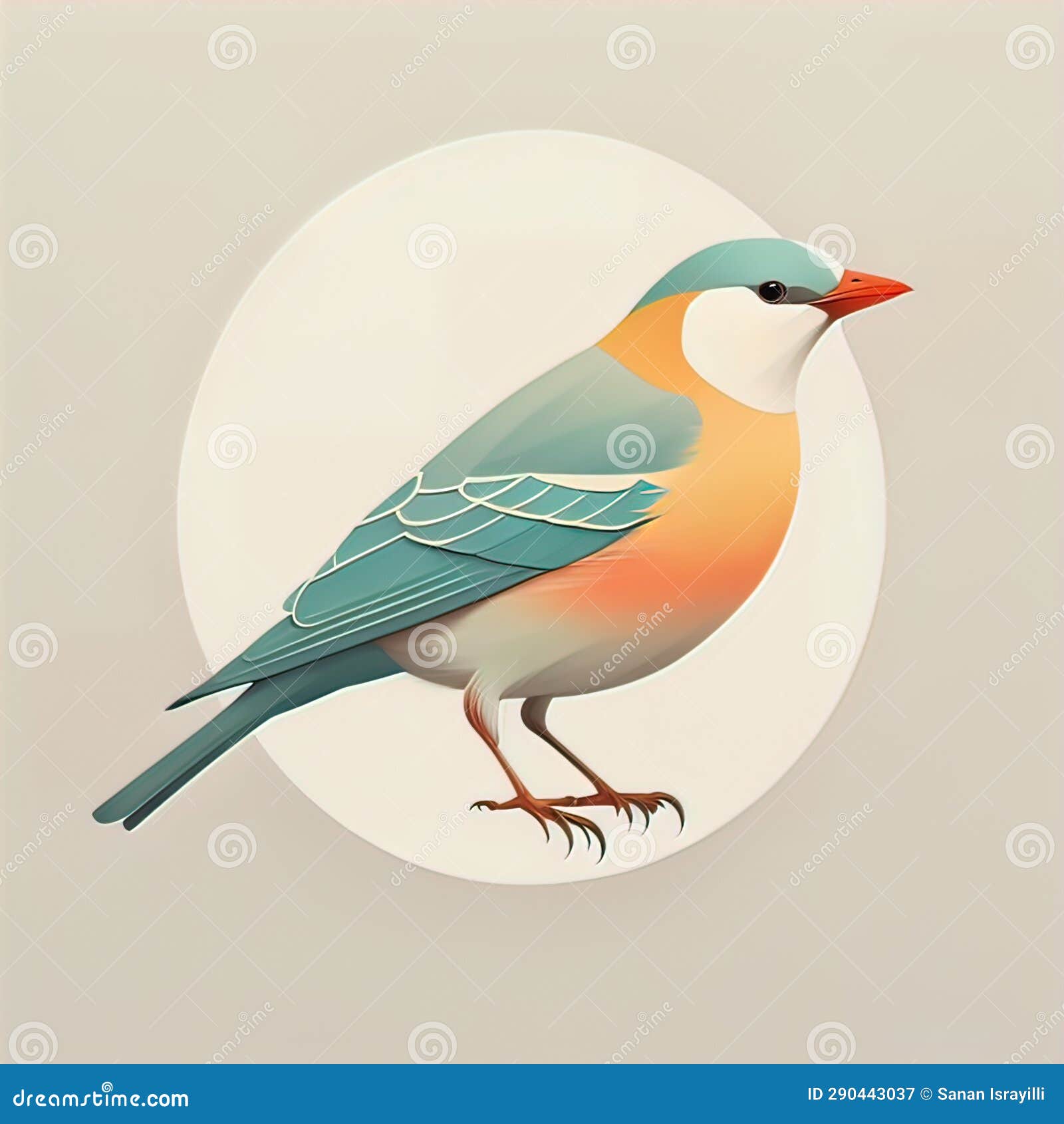 Vector Illustration of a Bird. Vector Illustration in Cartoon Style ...