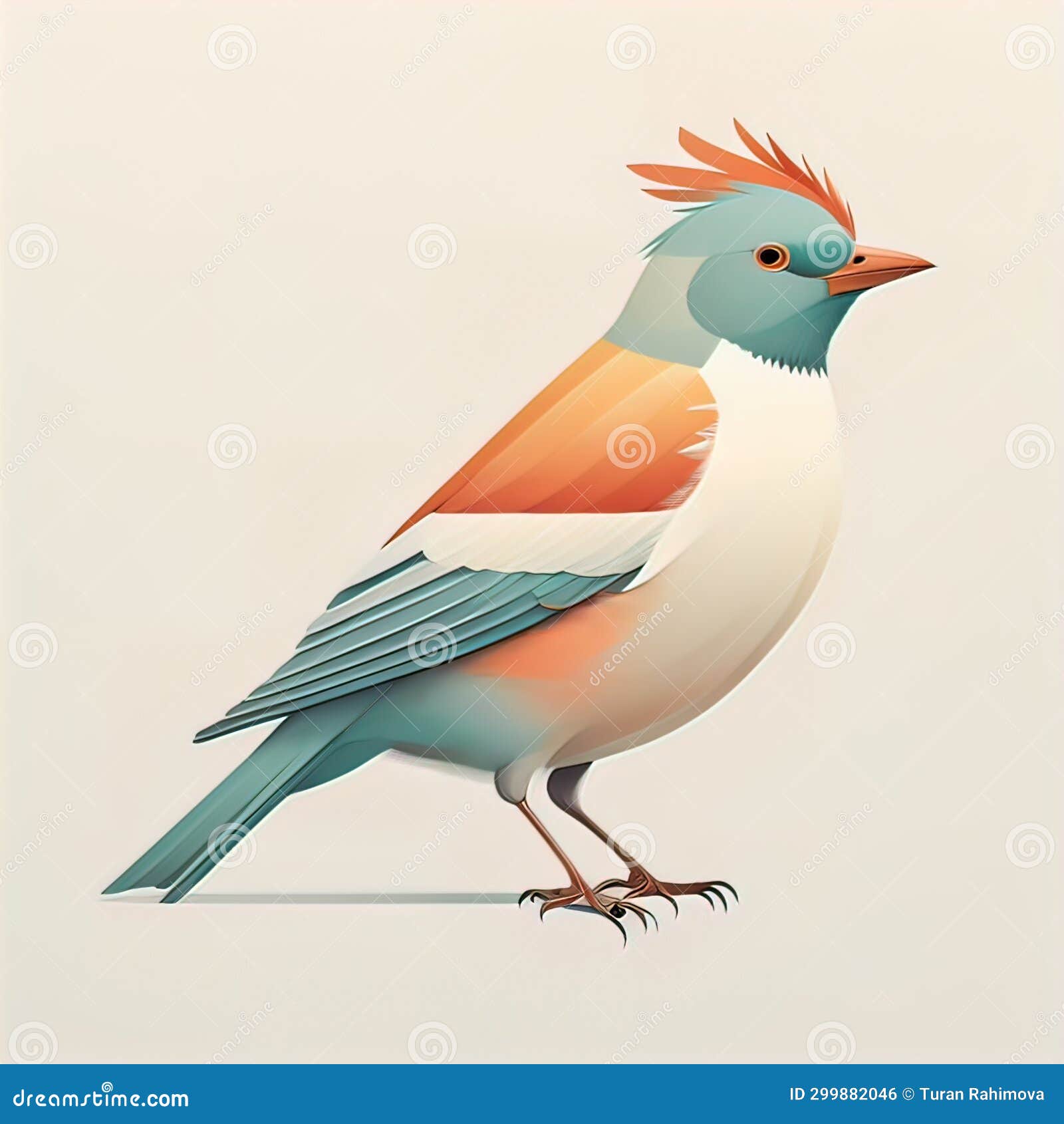 Vector Illustration of a Bird. Vector Illustration in Cartoon Style ...