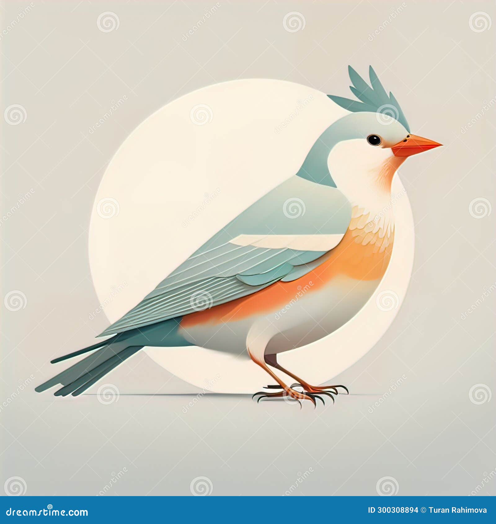 Vector Illustration of a Bird. Vector Illustration in Cartoon Style ...