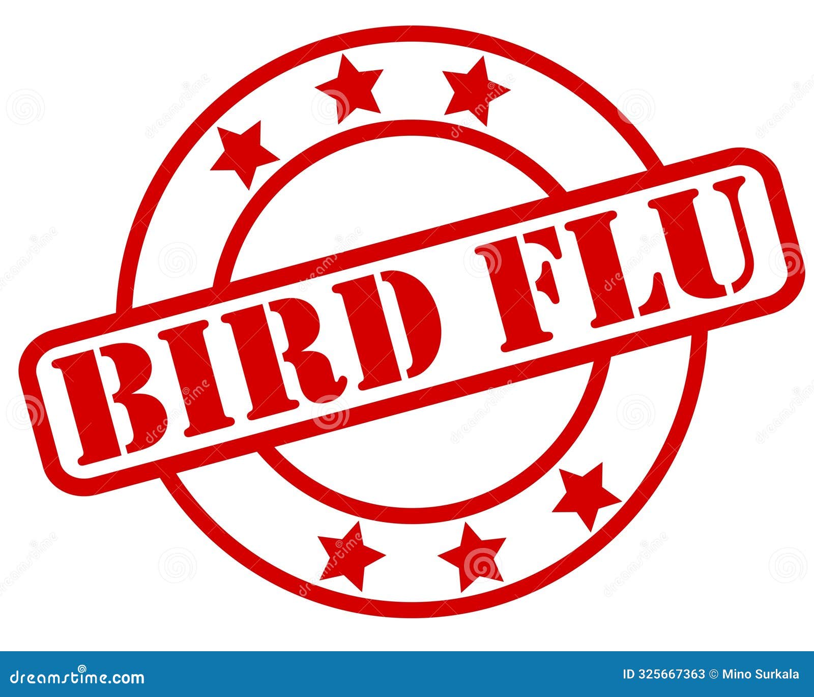 Vector Illustration of Bird Flu H5N1 Badge Showing Detection of Illness ...