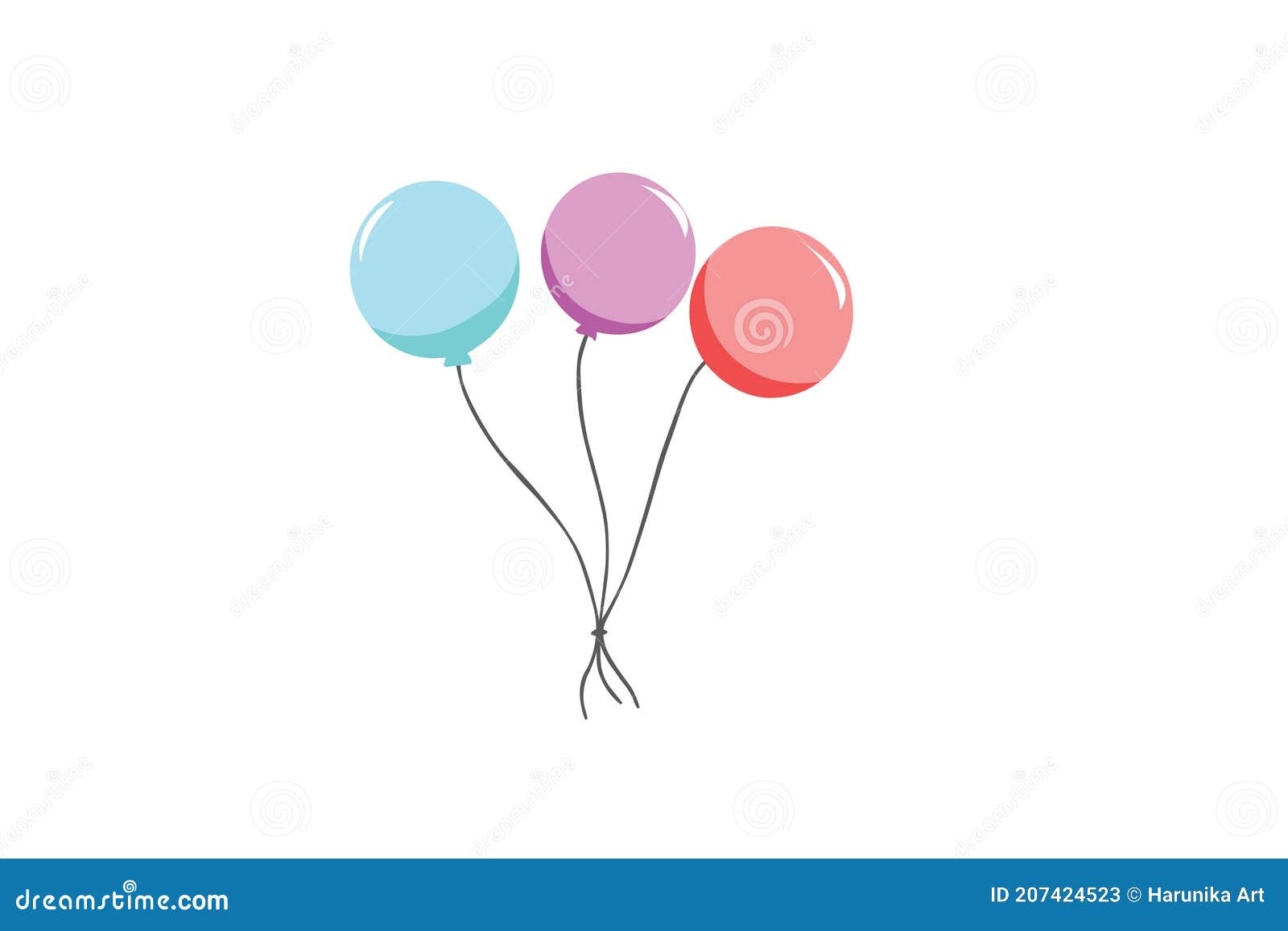 Vector Illustration of Birthday Balloons Stock Vector - Illustration of ...