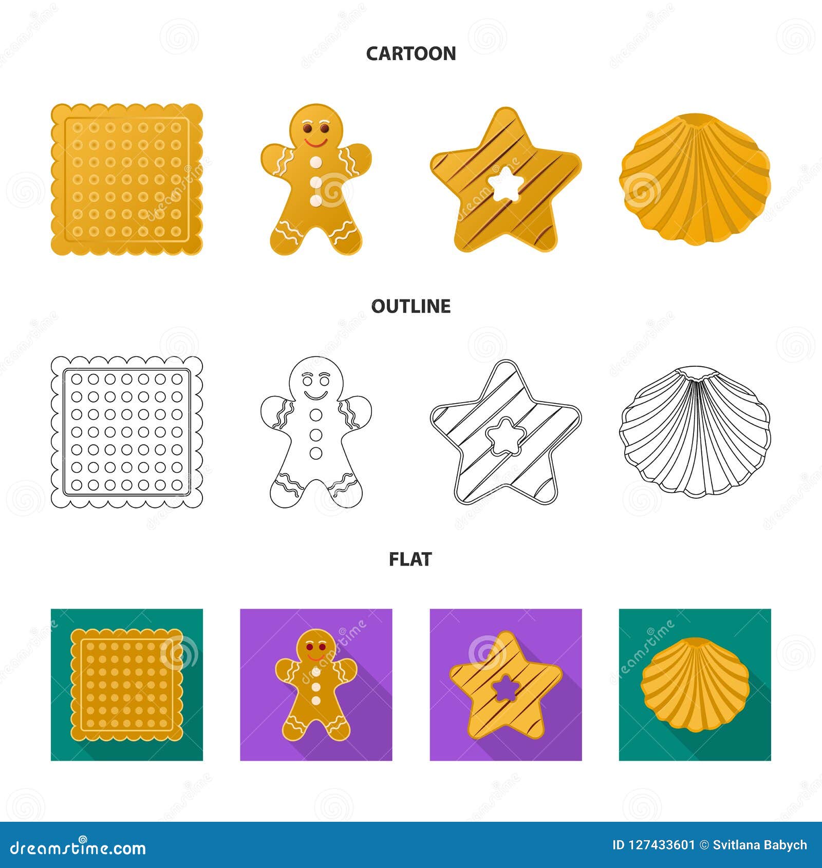 Vector Design of Biscuit and Bake Symbol. Collection of Biscuit and ...